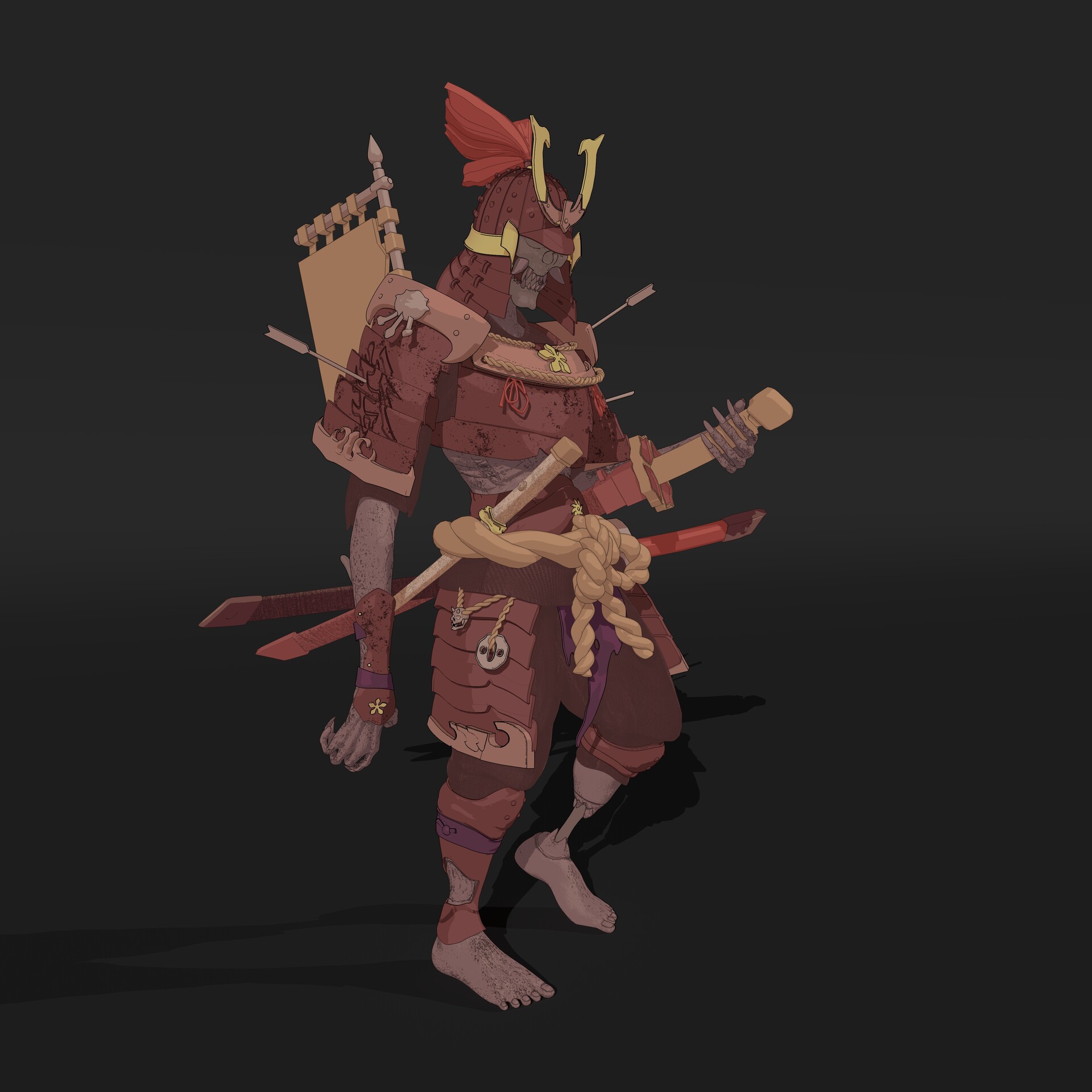 ArtStation - Samurai Zombie (Toon Version)