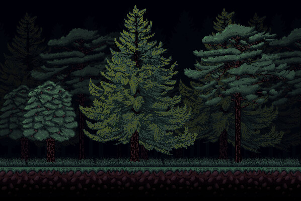 ArtStation - Pixel art forest