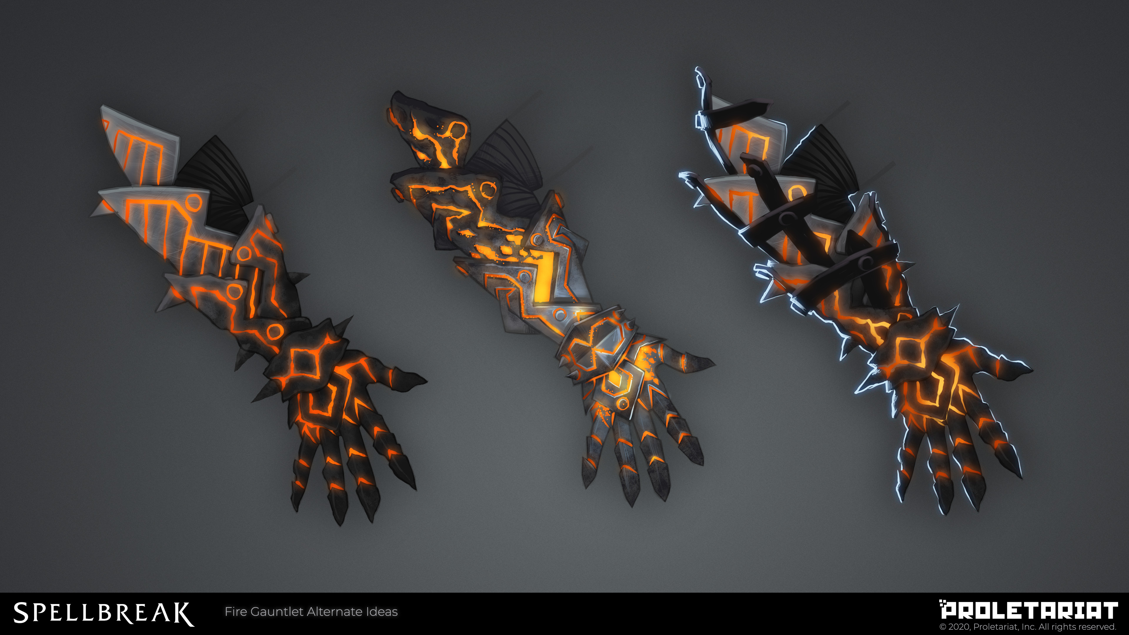 Shawn Witt - Spellbreak Fire Gauntlet Concepts