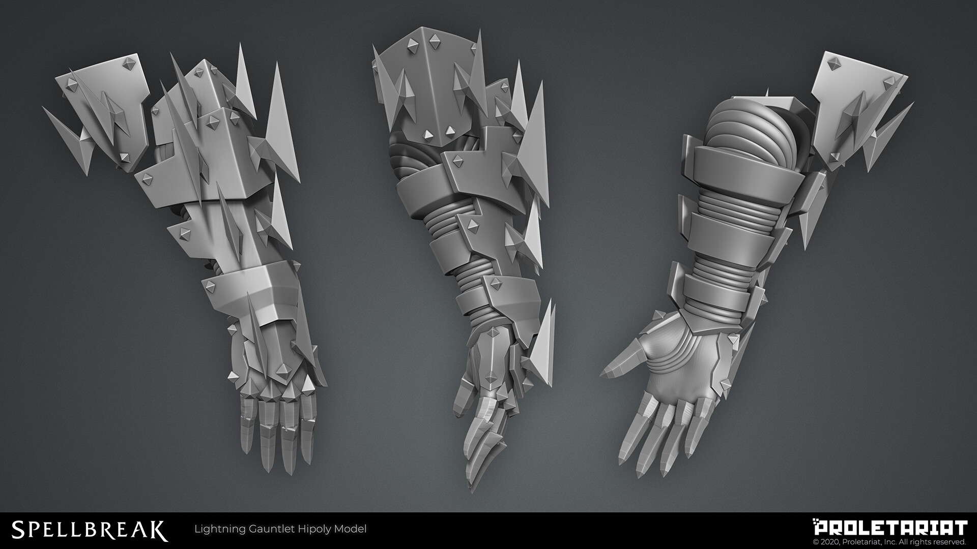 Shawn Witt - Spellbreak Lightning Gauntlet Concepts and Model