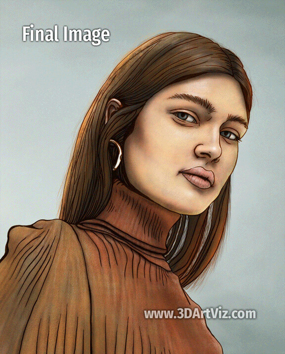 ArtStation - Portrait Study Digital Painting