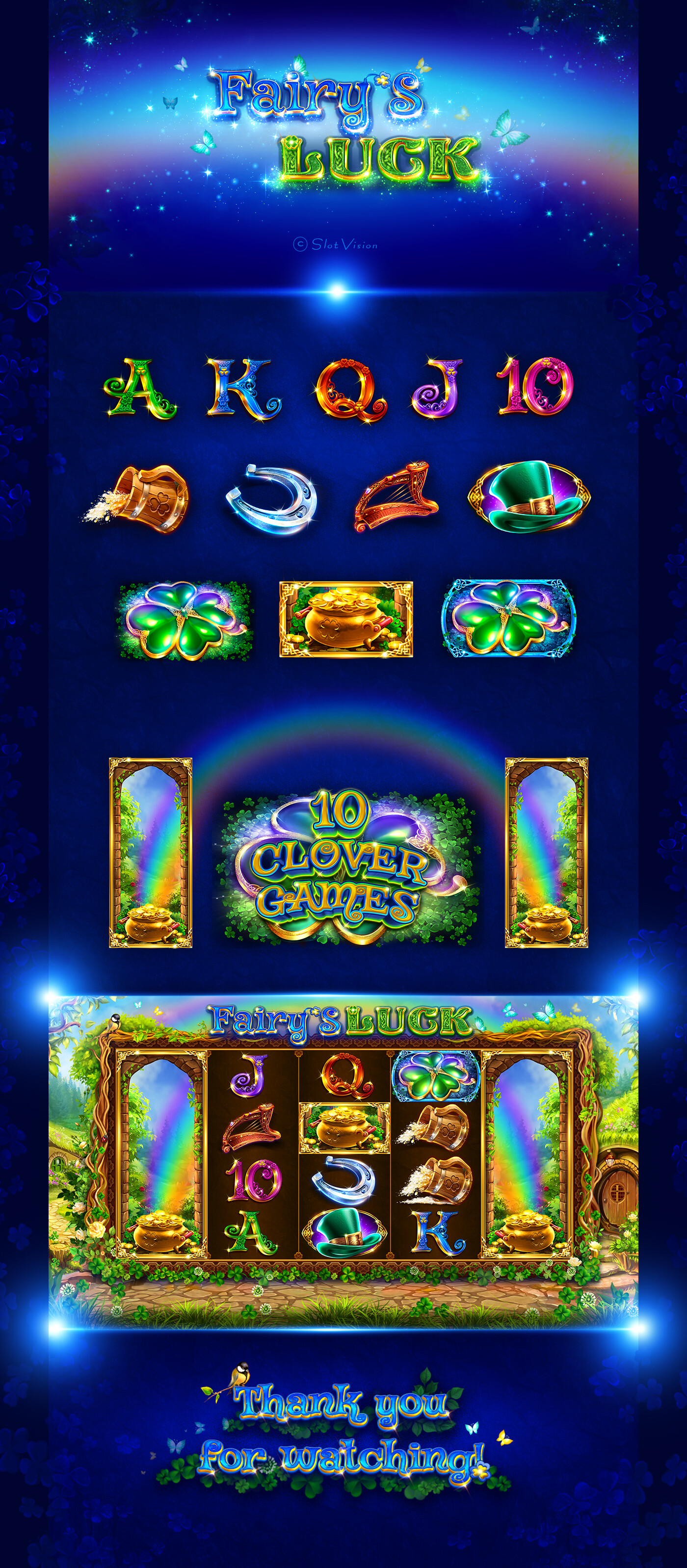 ArtStation - Fairy's luck / irish slot game / Slotvision
