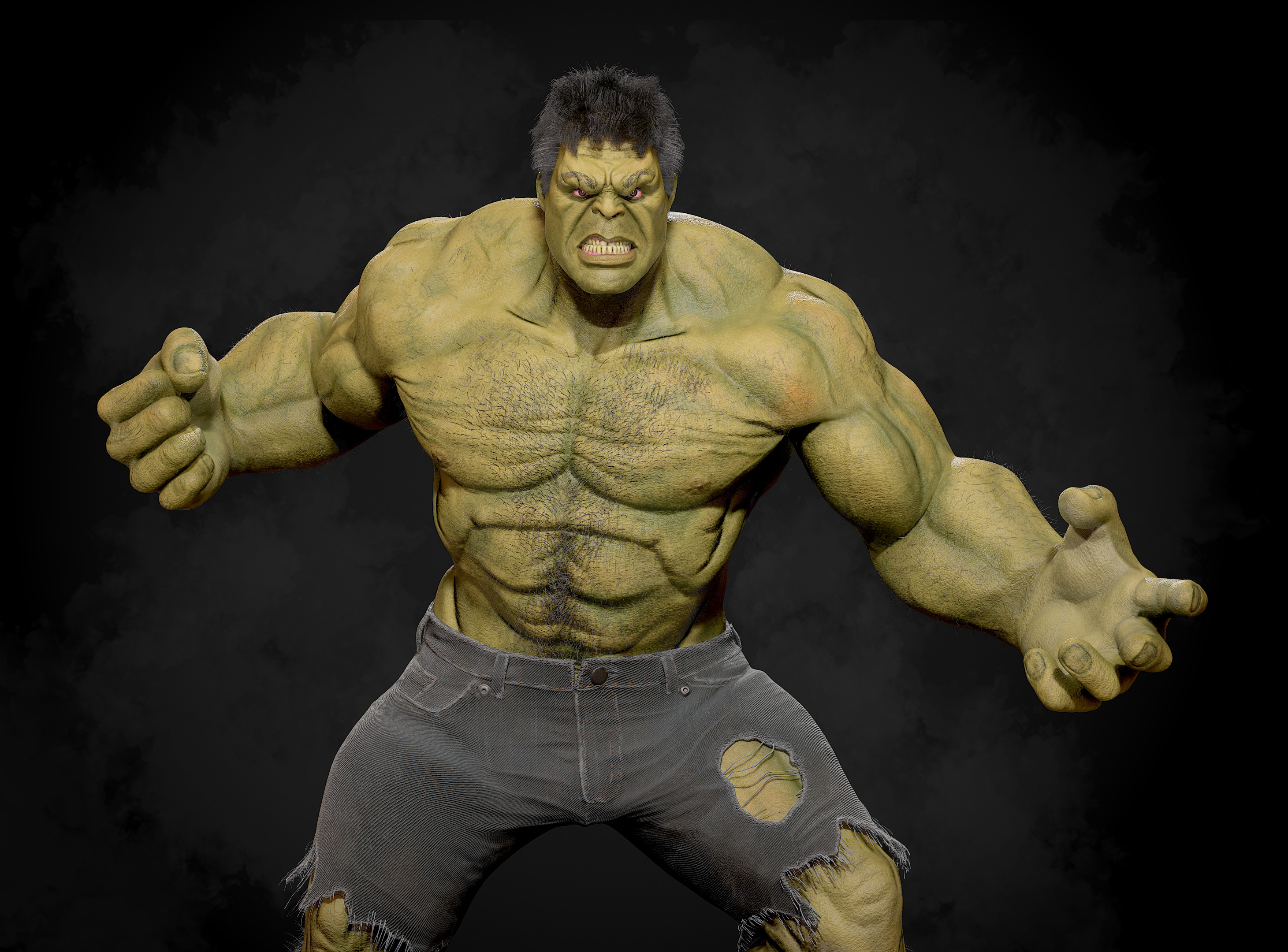 hulk 3d render