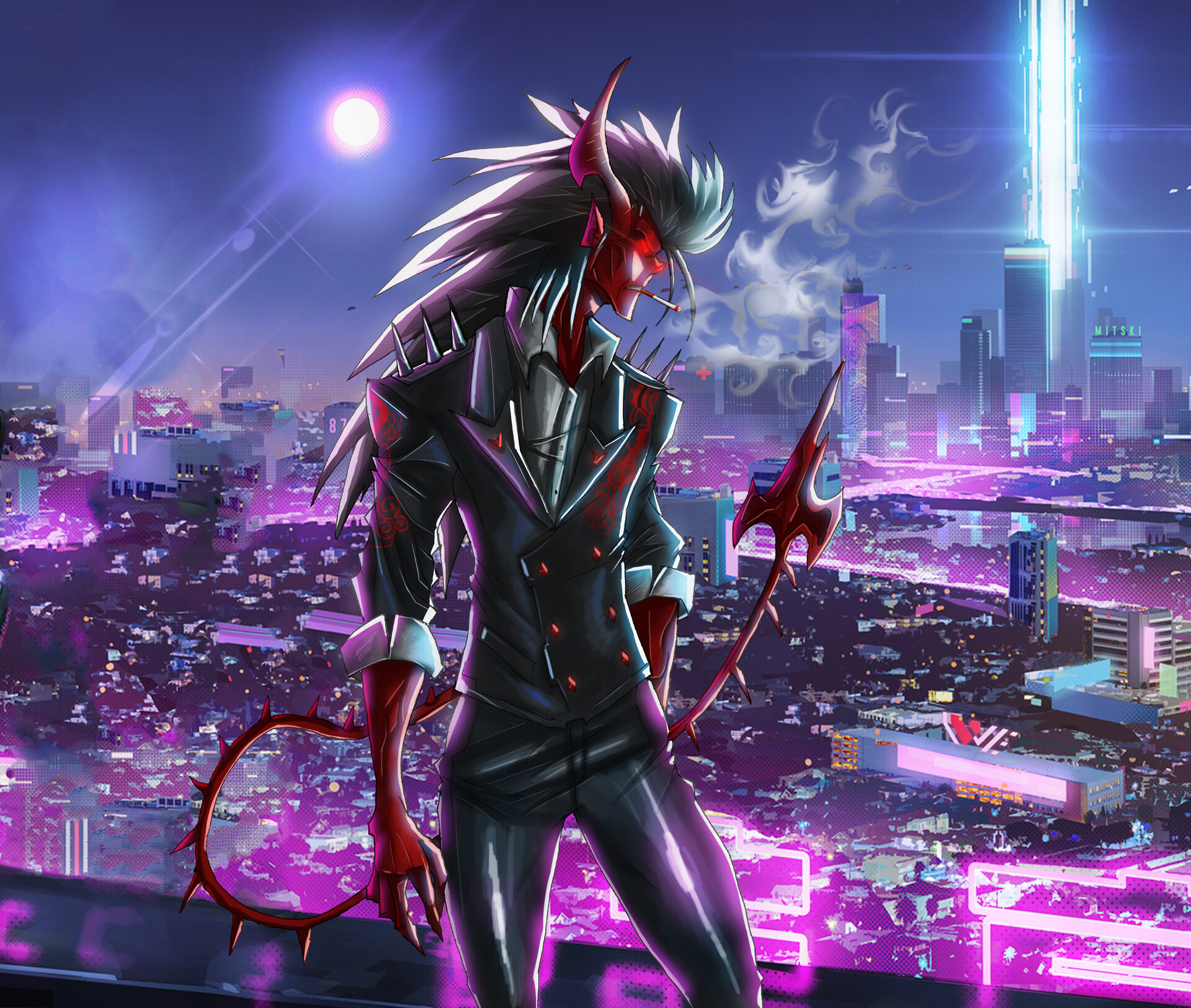 ArtStation - Neon City Demon
