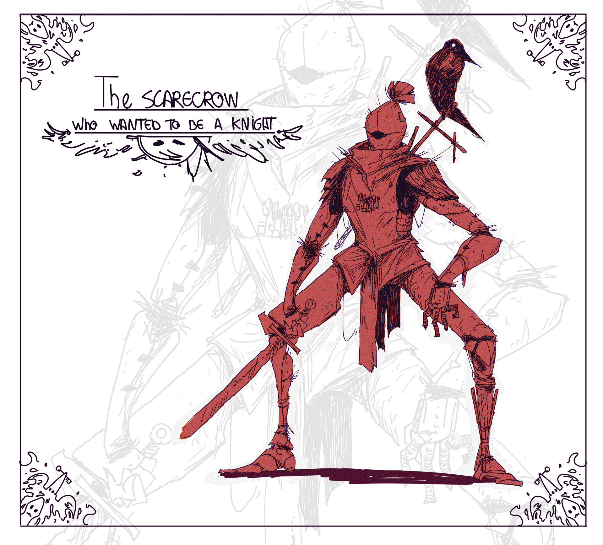 ArtStation - The scarecrow who wanted to be a knight