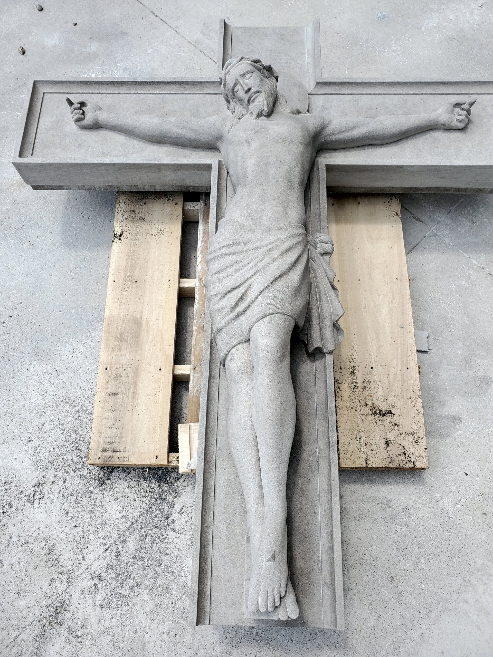 Travis Barker - Digitally Sculpted Crucifix for CNC Milled Limestone ...