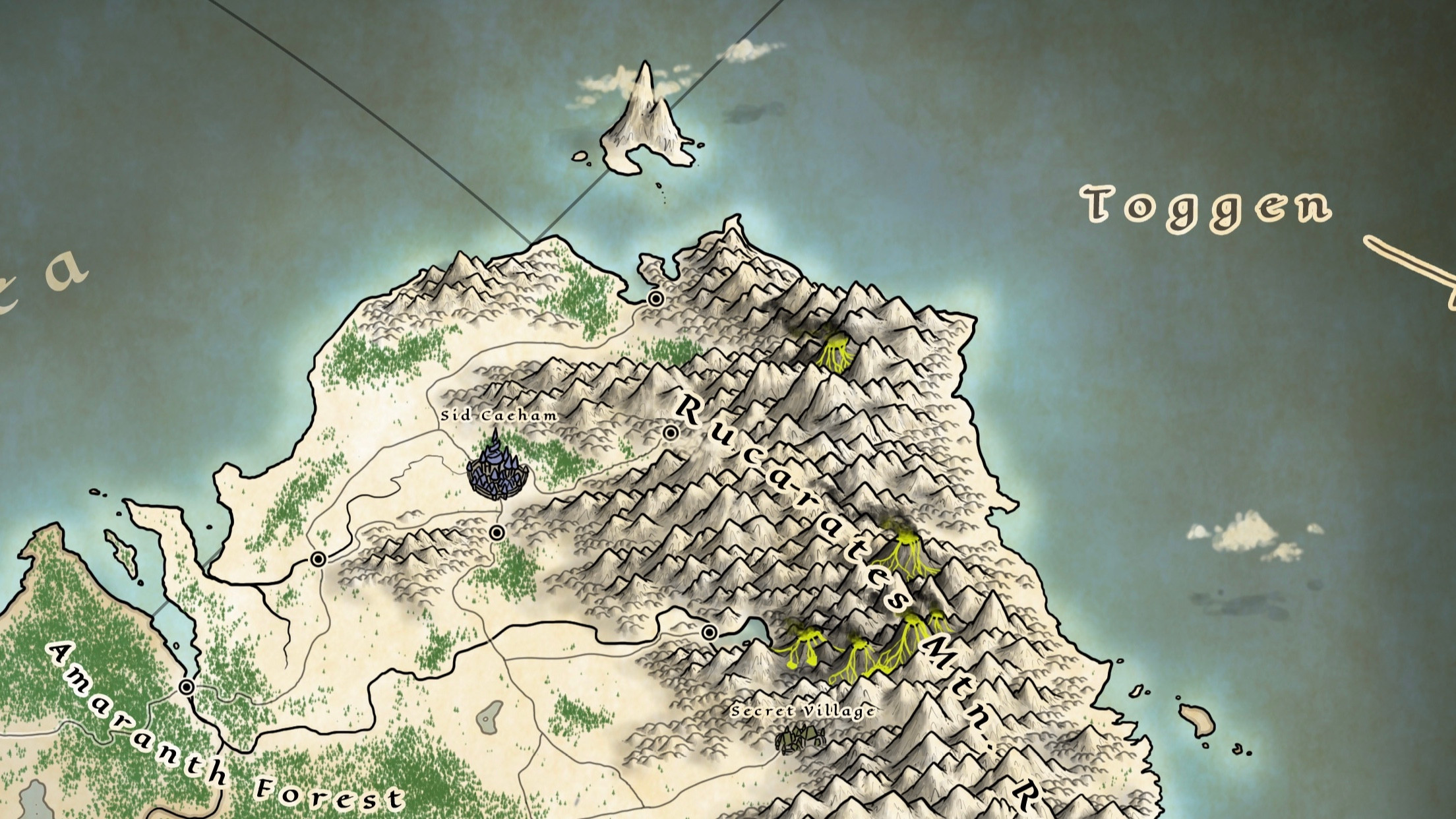 James Nalepa - The lands of Vidis, a fantasy map commission
