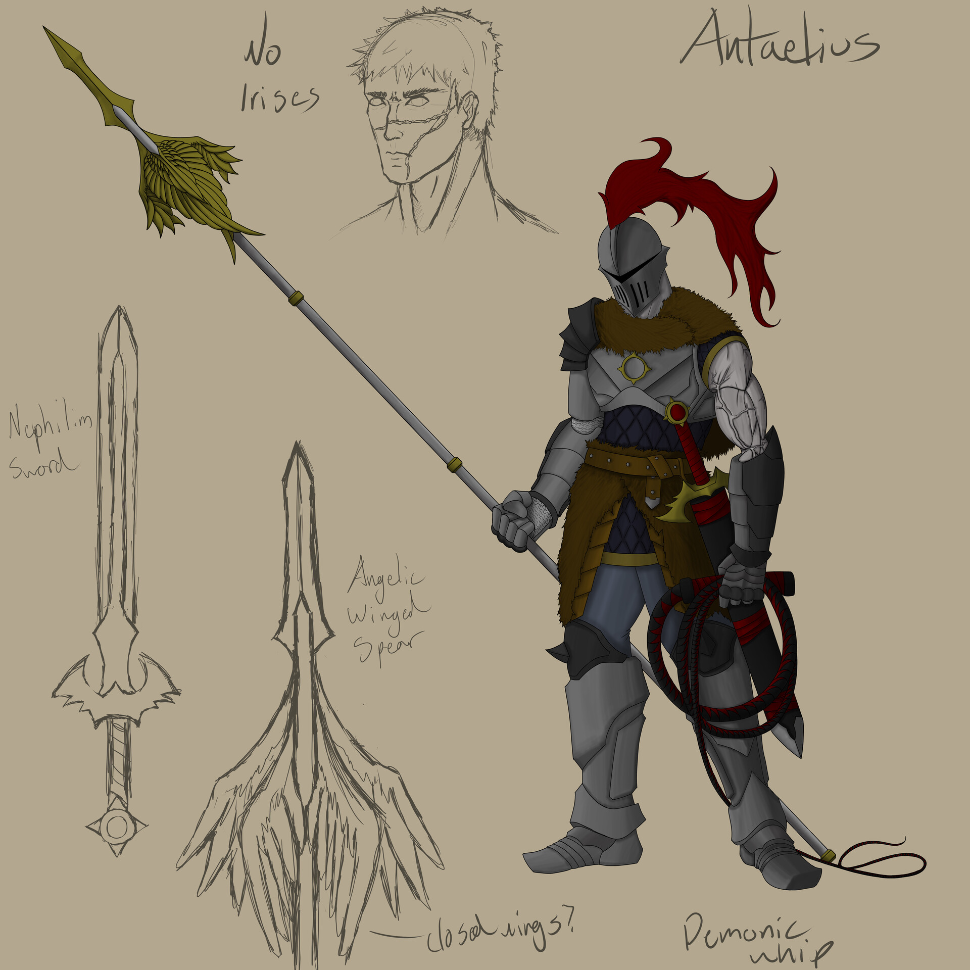 ArtStation - Antaelius the Angel Hunter