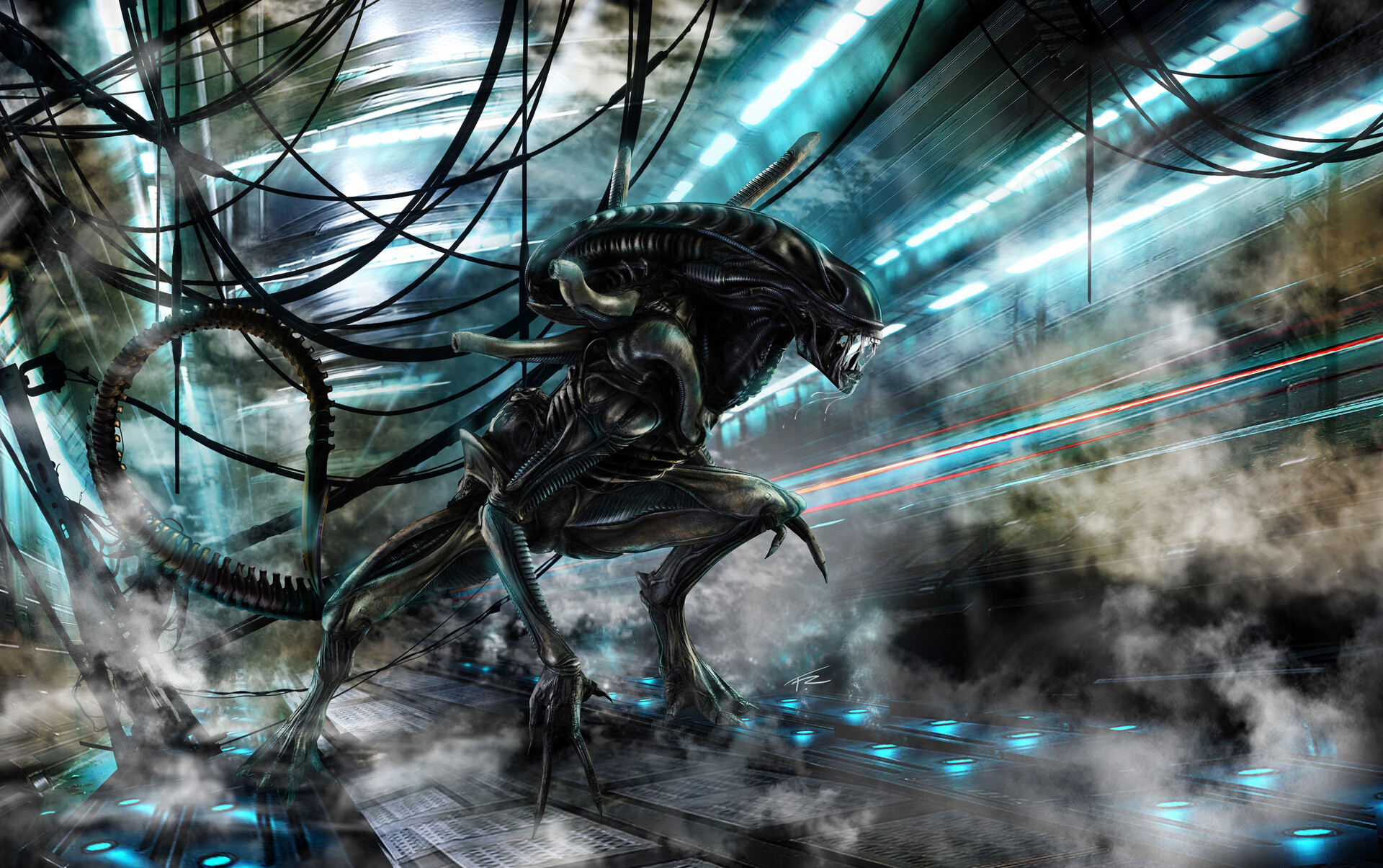 ArtStation - ALIEN - Darkness - step 1