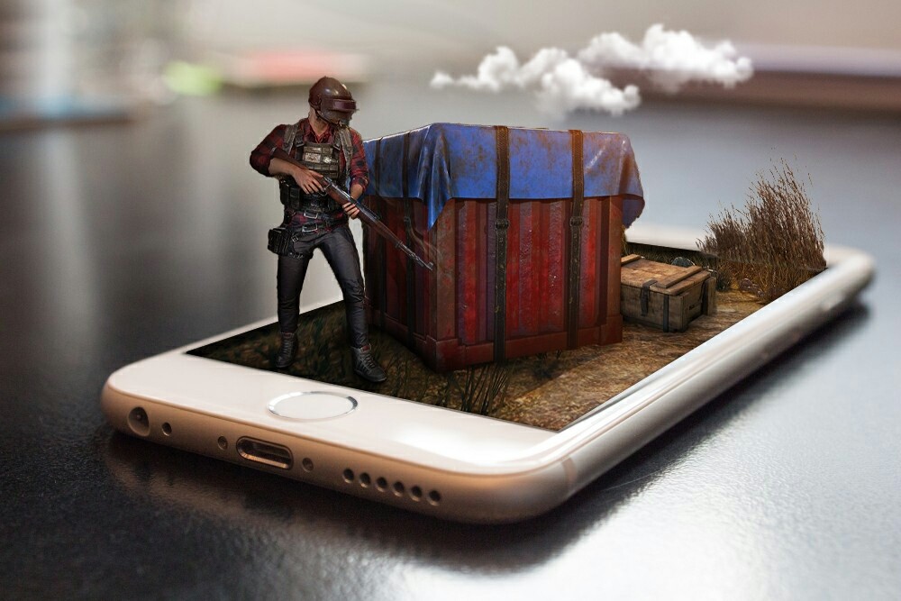 ArtStation - 3D phone manipulation..!!RIP pubg mobile ..😔..!!