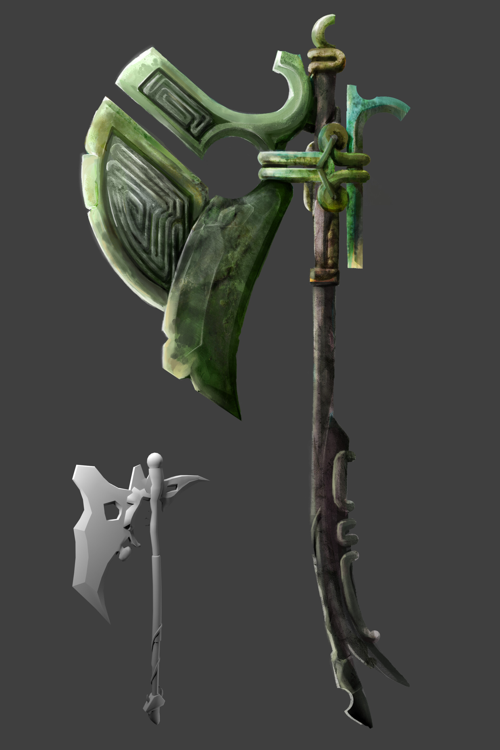 ArtStation - Ceremony Axe in Jade