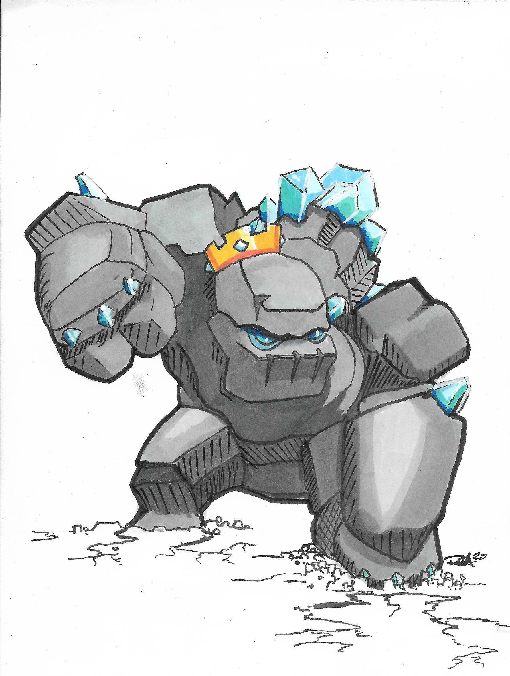 Golem Clash Royal Drawings Clash Of Clans GOLEM Illustration Tutorial