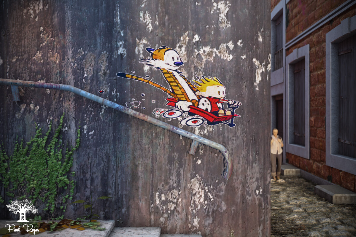 Paul Rojas - Calvin & Hobbles Graffiti