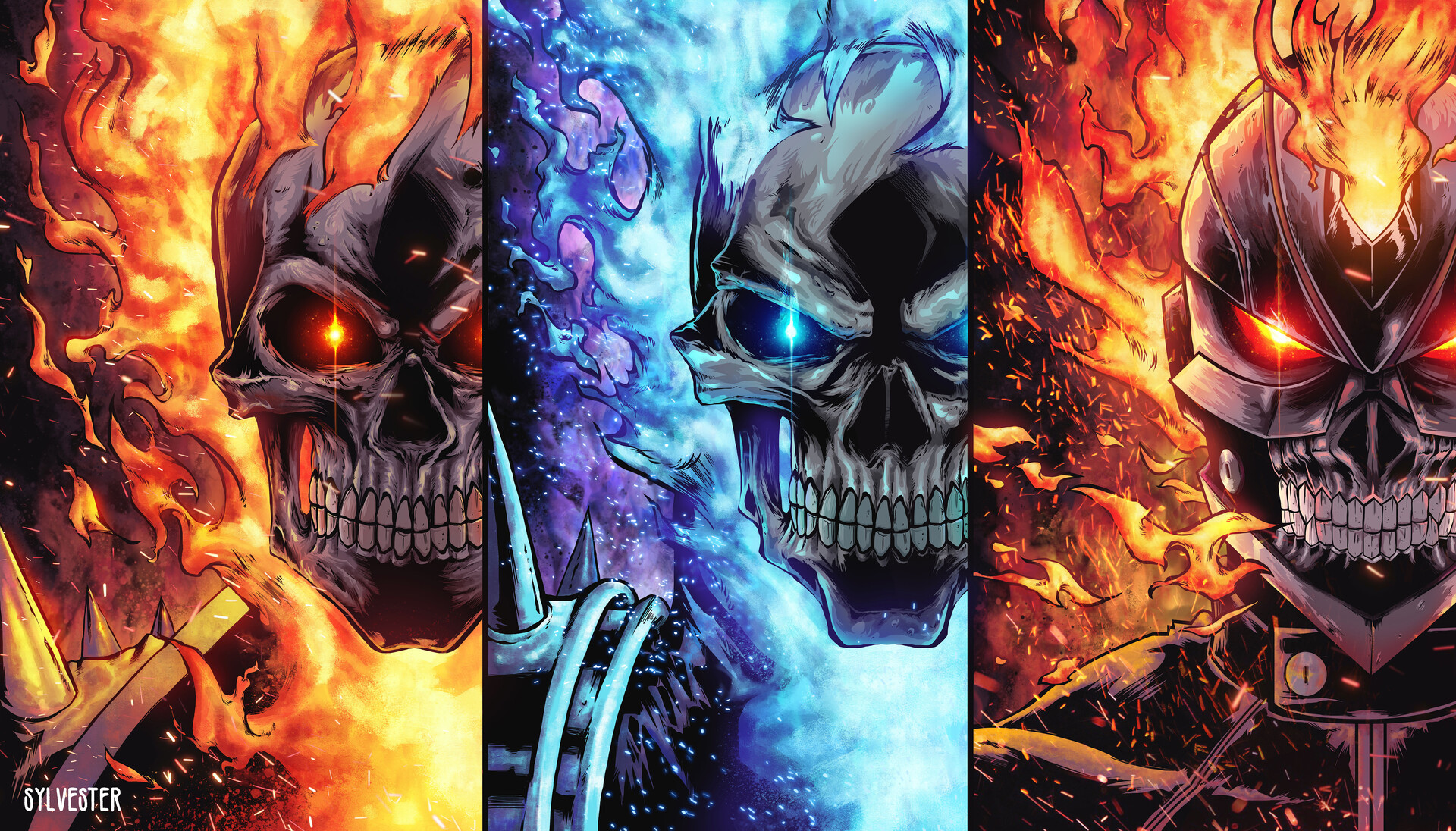 Blue Ghost Rider Danny Ketch
