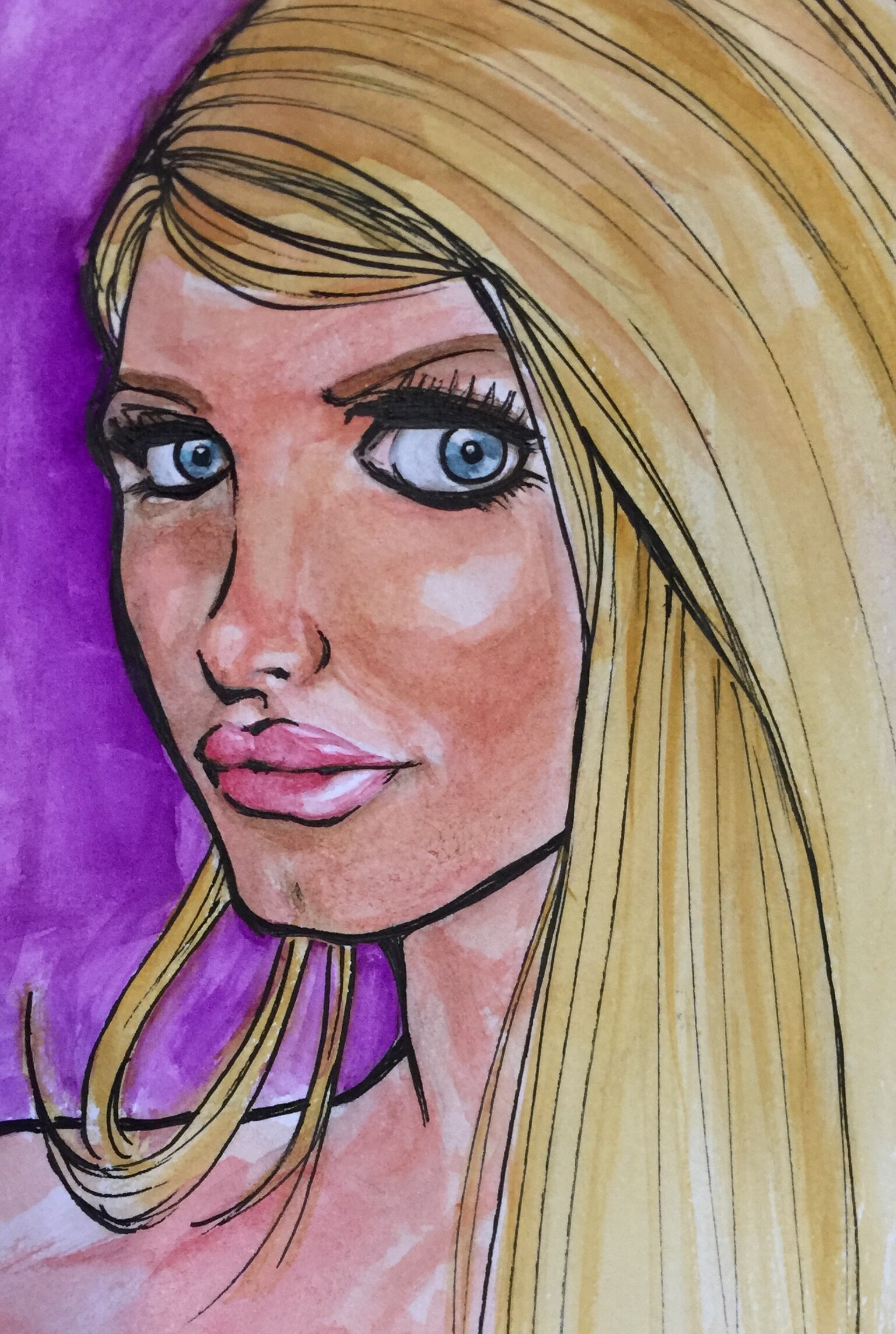 ArtStation - Practice Ink & watercolor