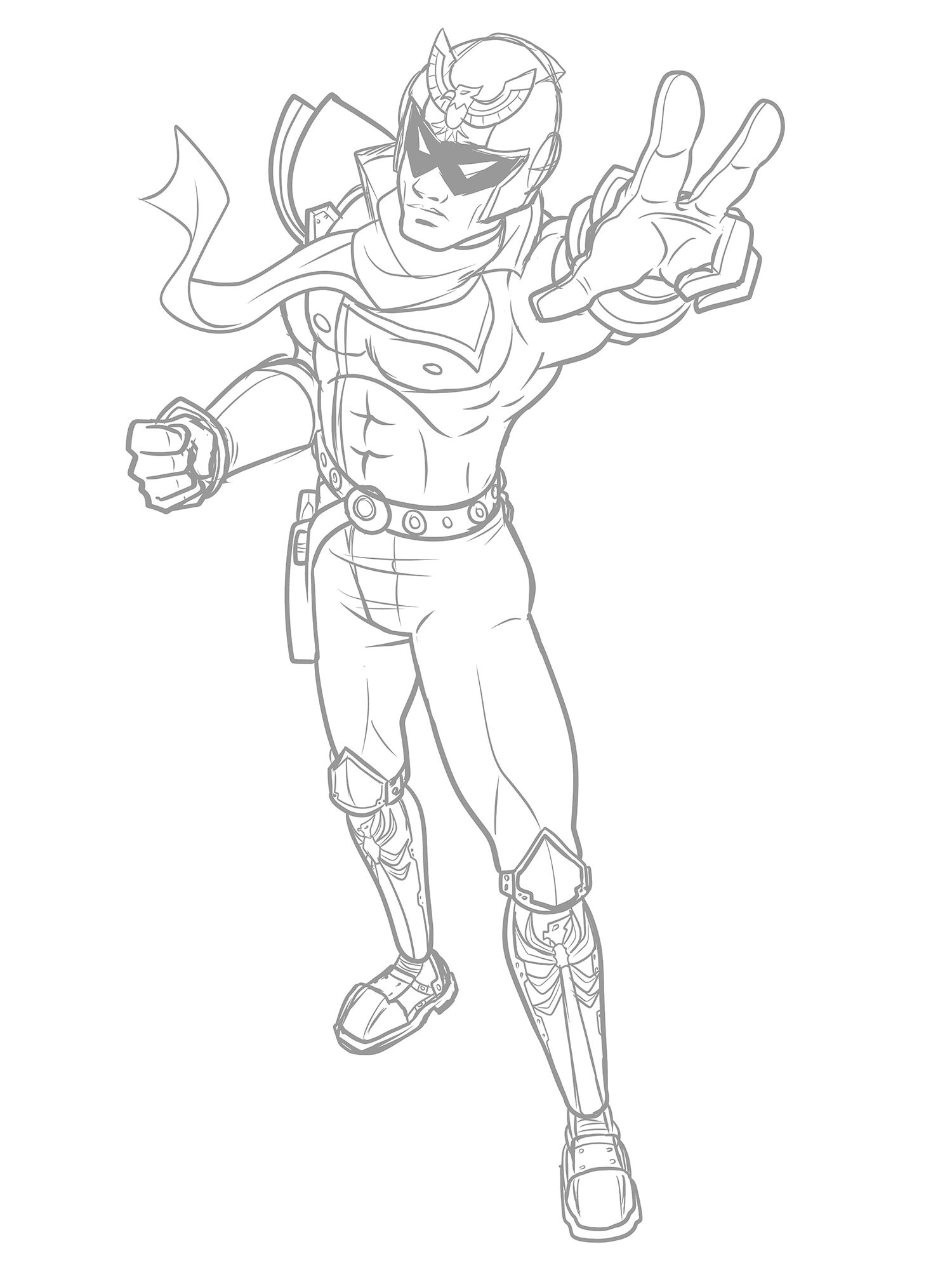 captain falcon coloring pages