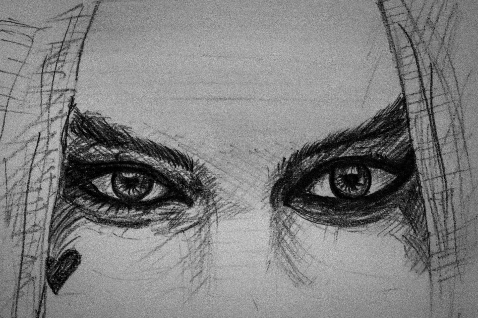 how to draw harley quinn eyes