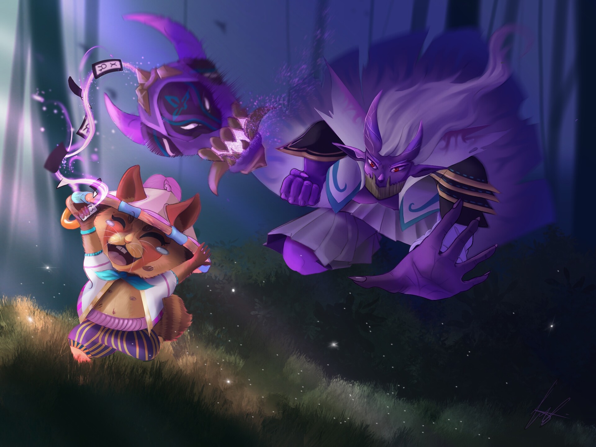 ArtStation - Teemo stealing from thresh