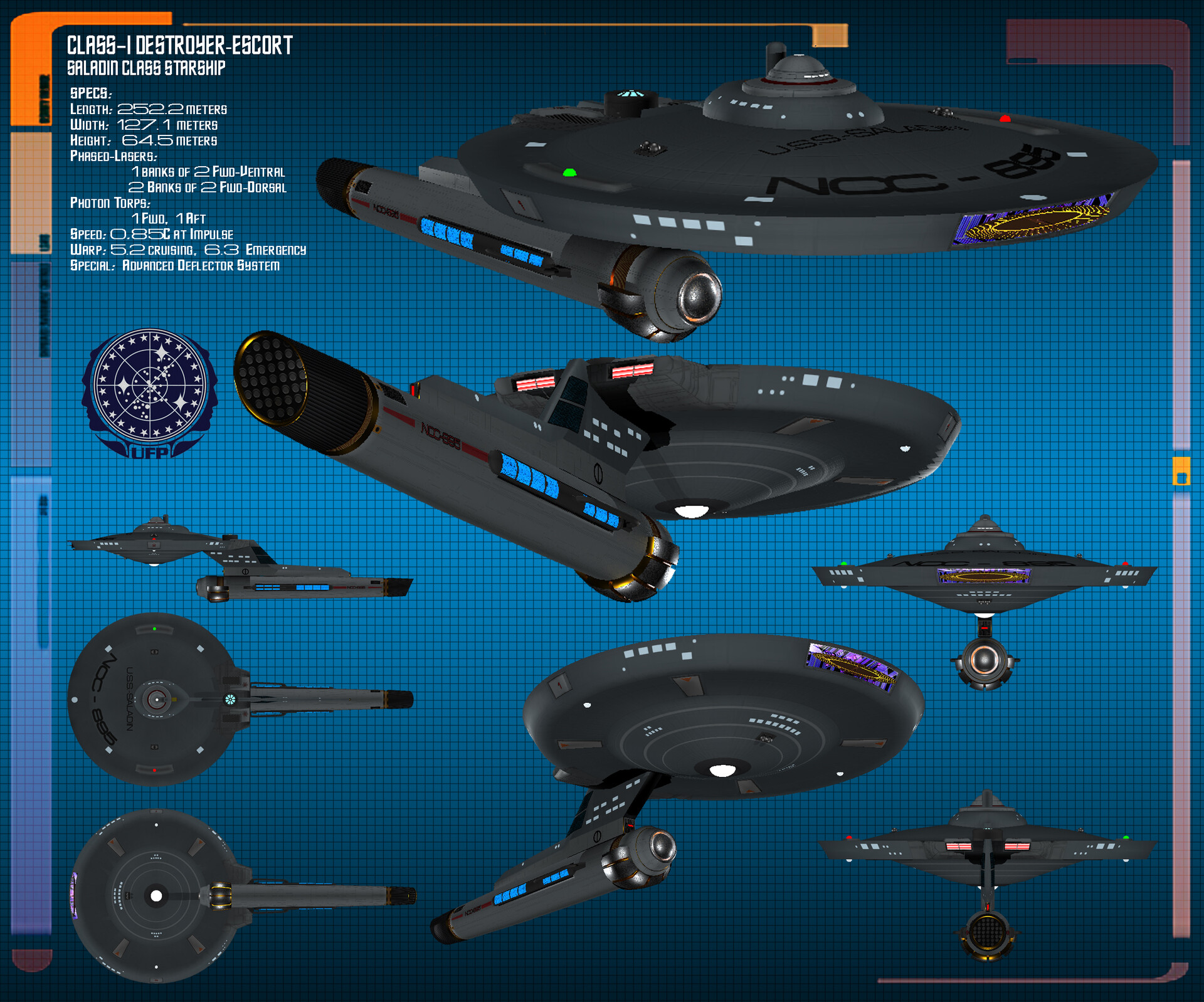 ArtStation - USS Saladin Class Destroyer-Escort