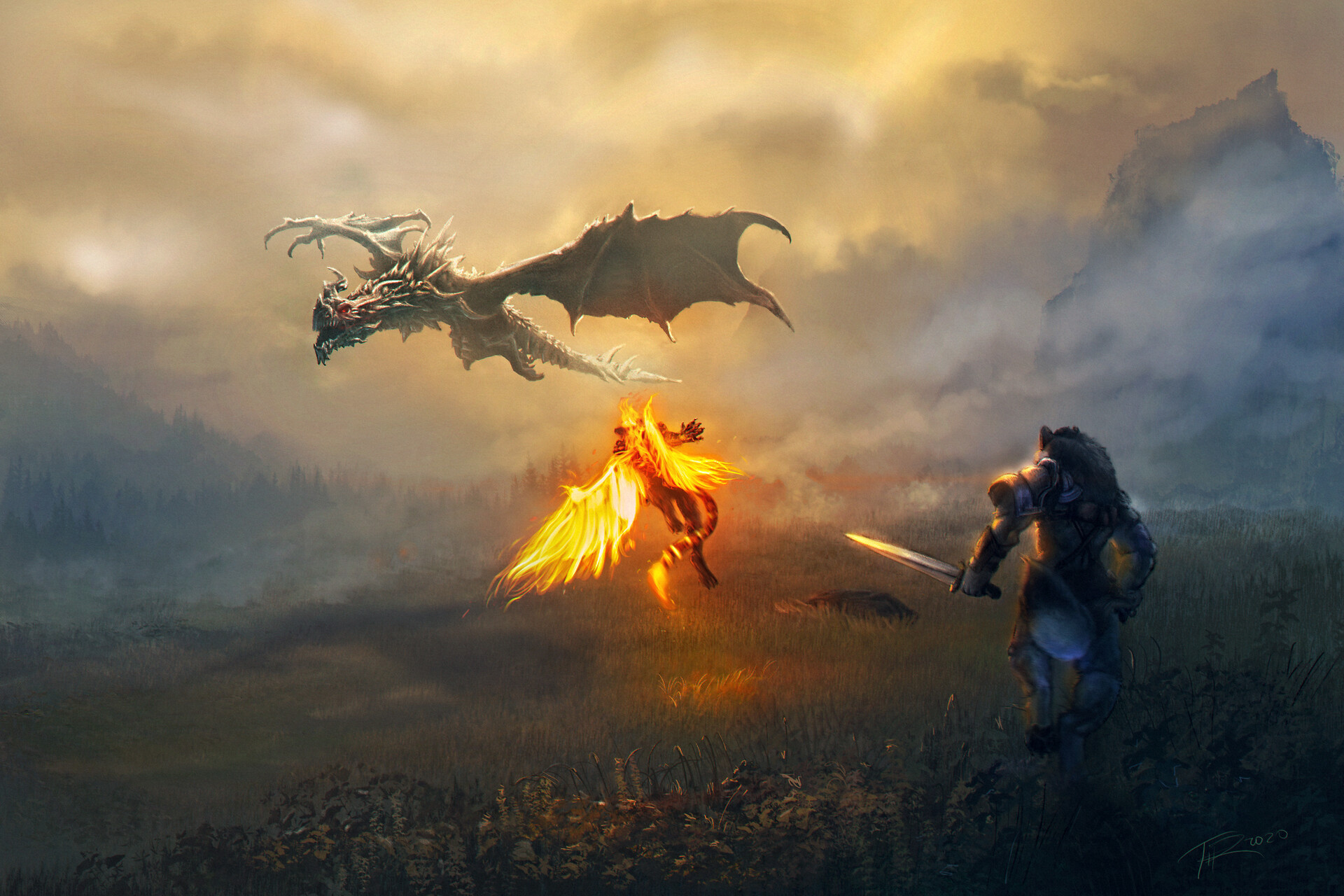 ArtStation - Fight against Alduin