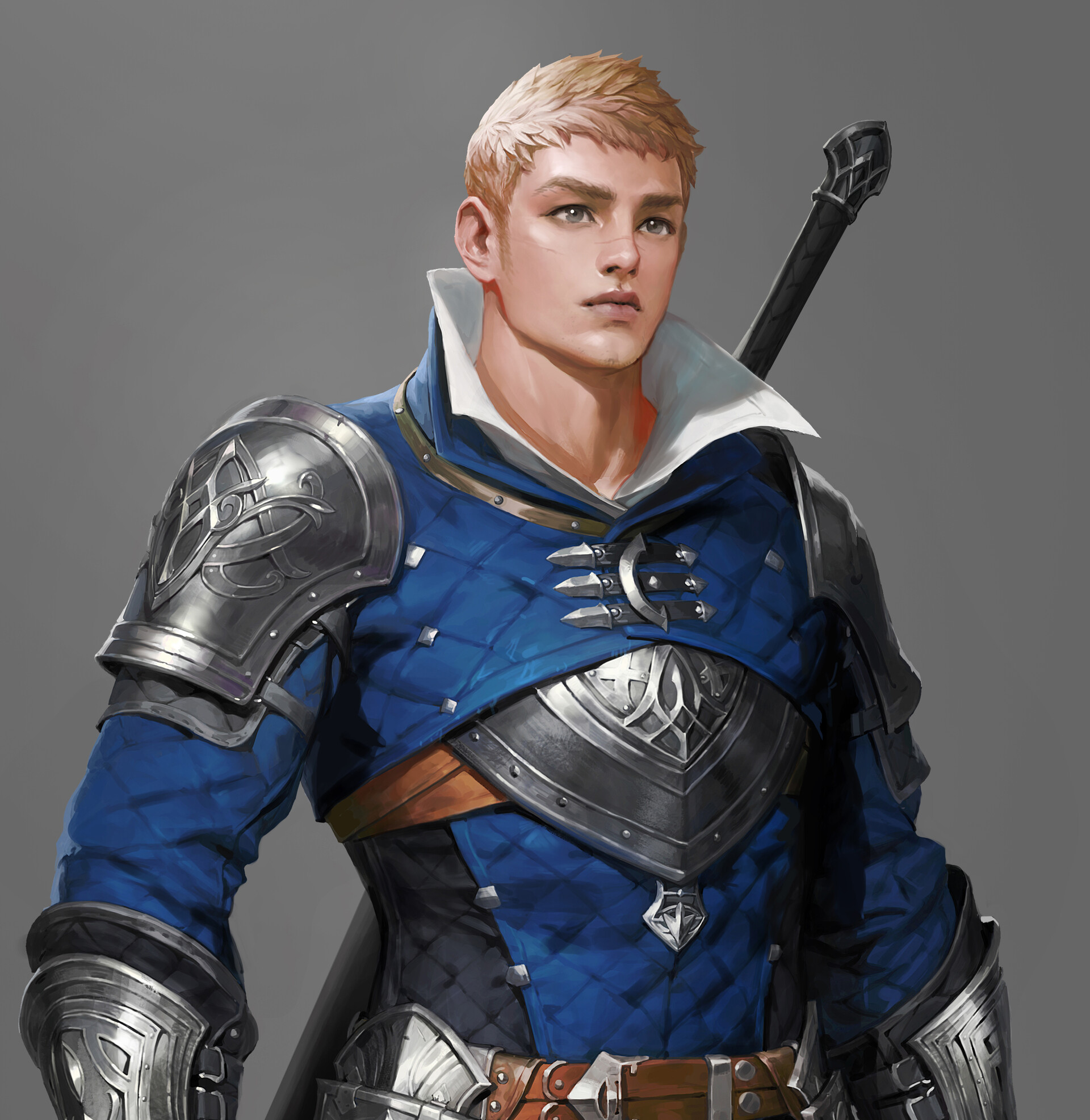 ArtStation - Sword man Blue