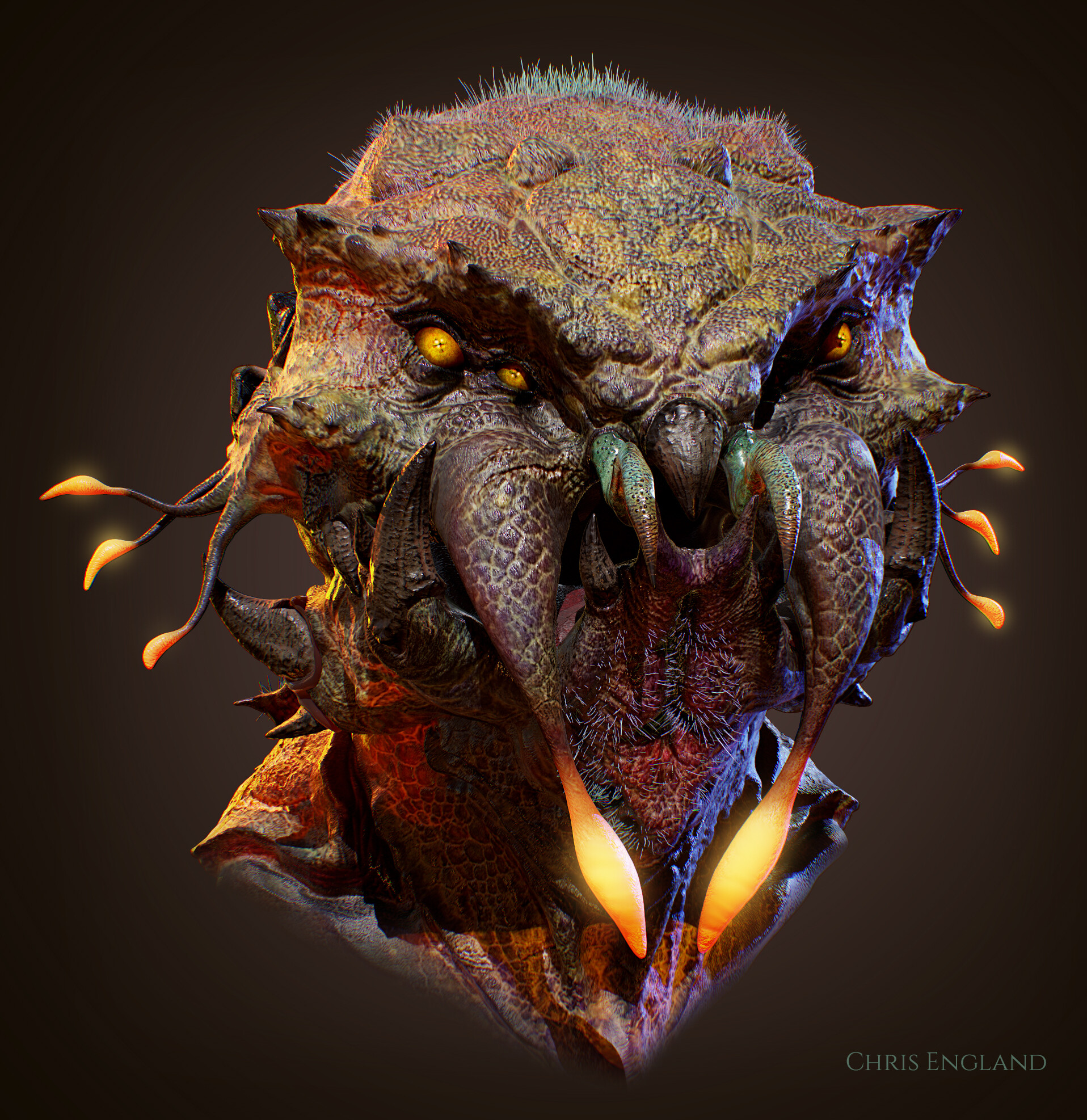 Chris England - 1Hr sculpt / texture - Concept practice