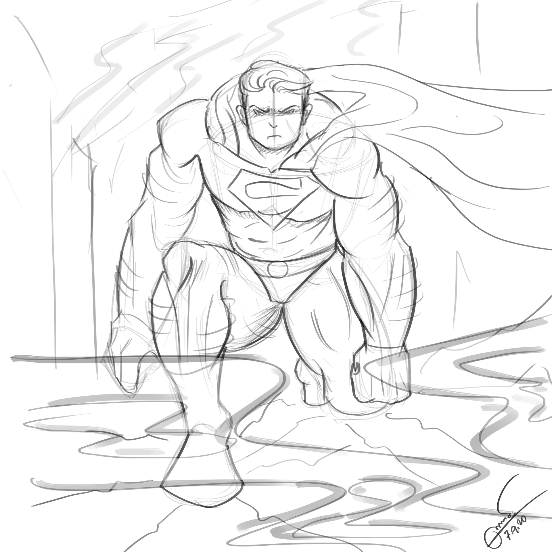 ArtStation - Superman A.K.A Kal-El (Clark Joseph Kent)'s sketch