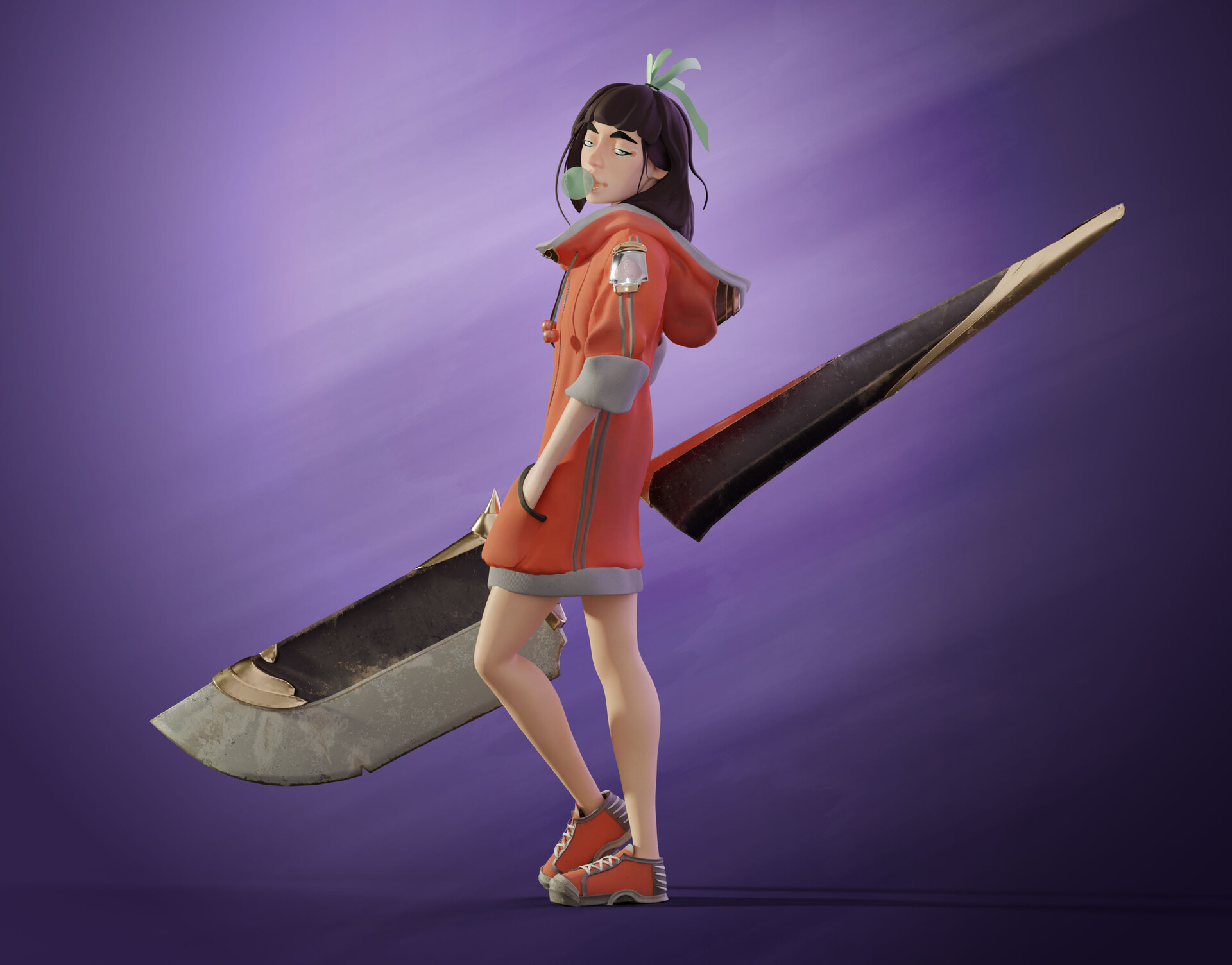 ArtStation - Girl with a Big Sword