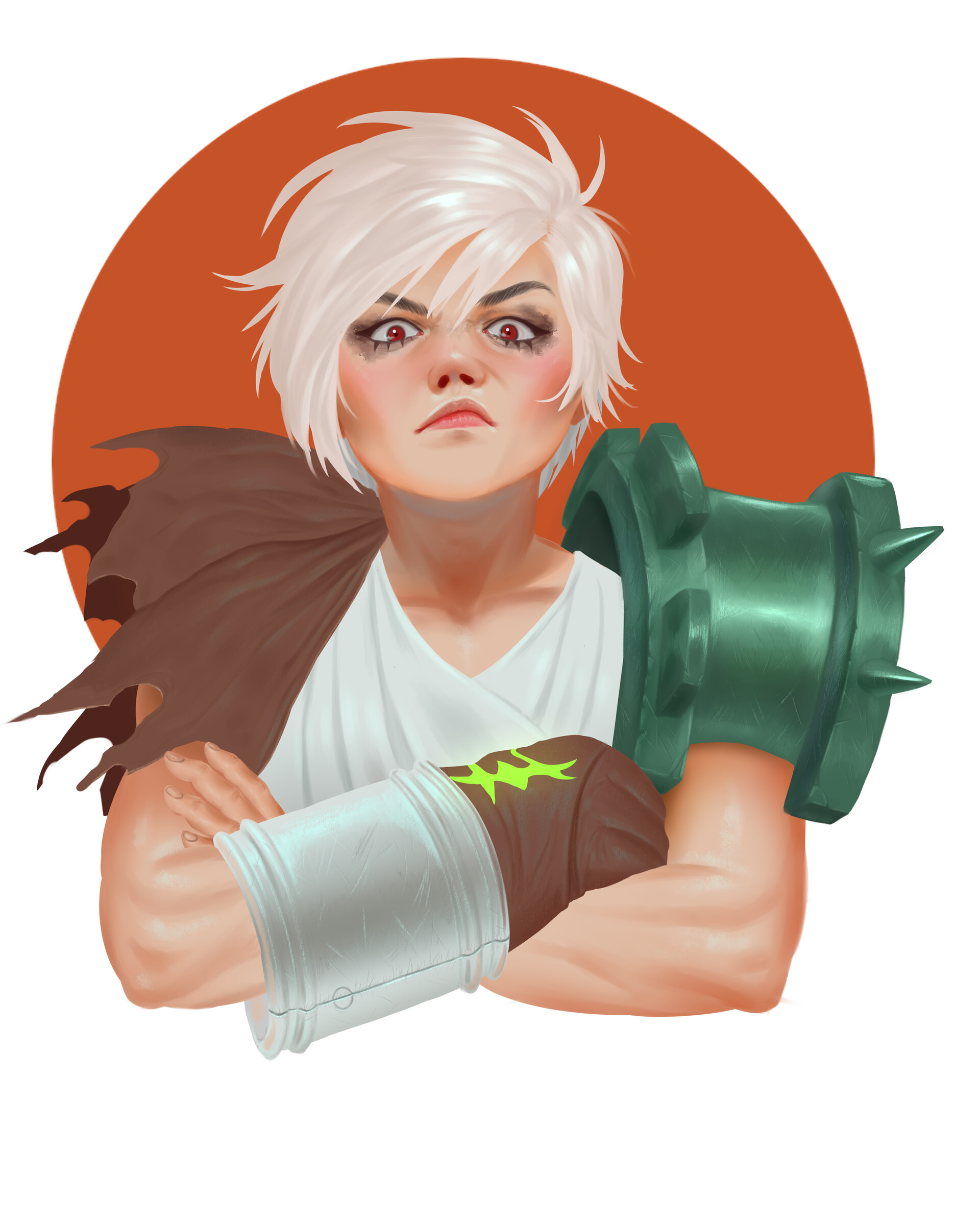 ArtStation - Riven's Facebook Sticker Redraw