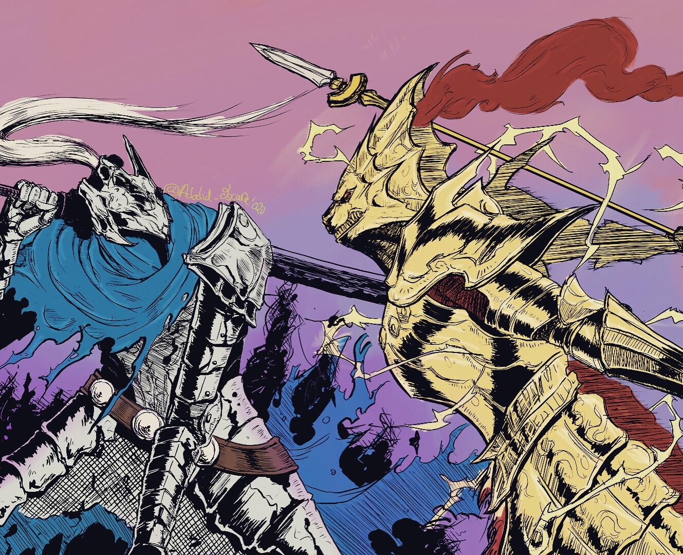 ArtStation - Dark Souls Fighting