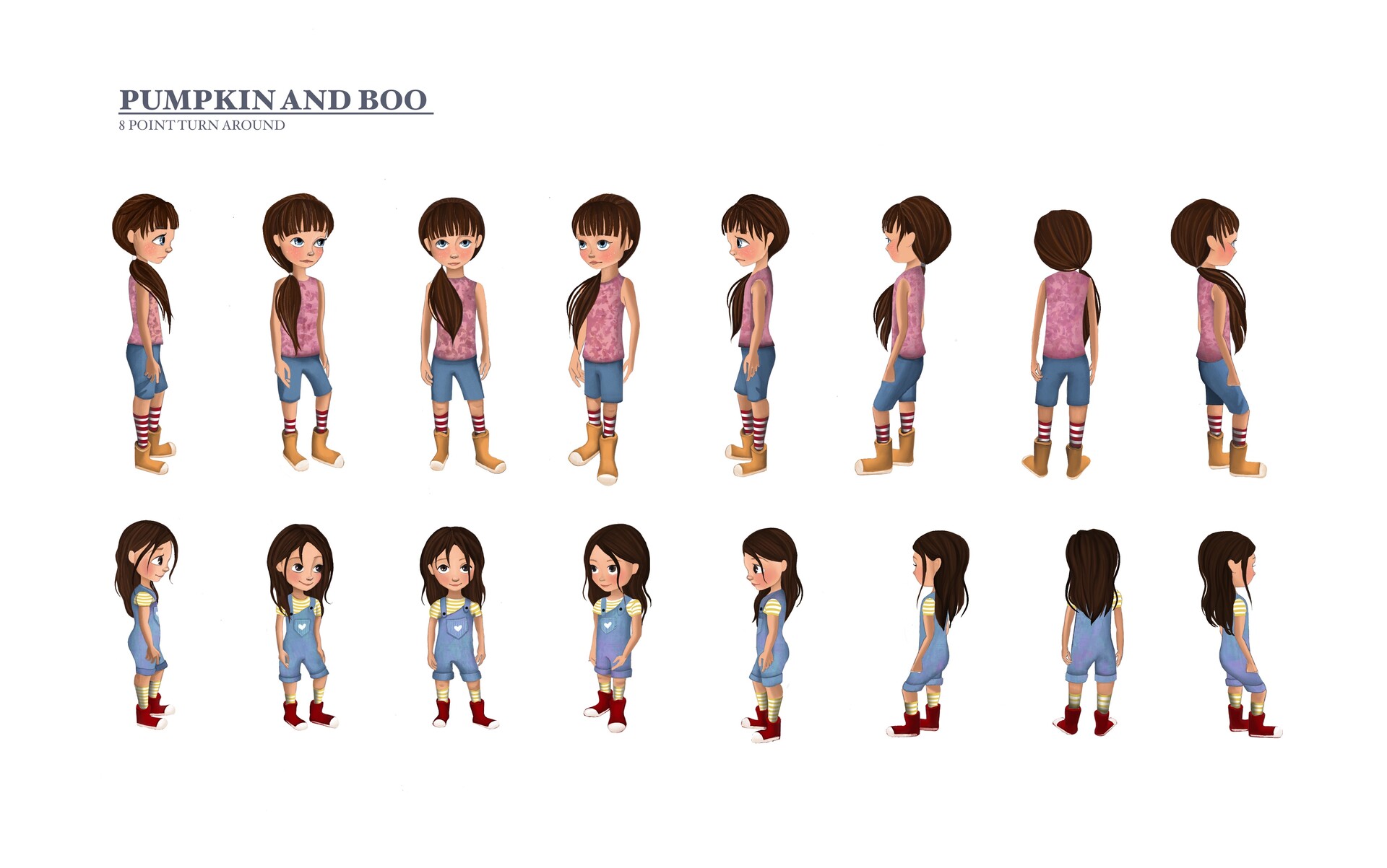 ArtStation - Pumpkin and Boo 8 Point Turn Around