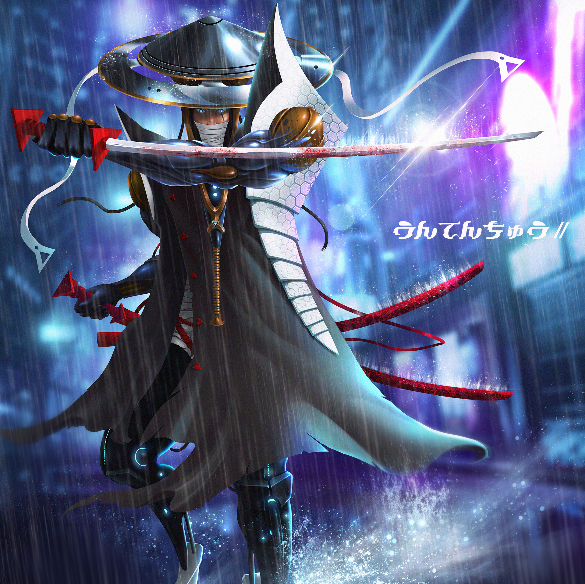 ArtStation - Cyber samurai