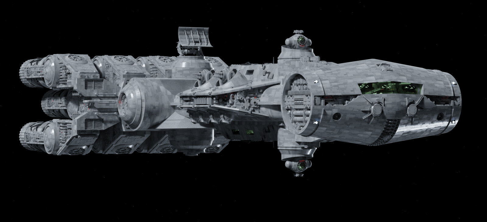 bass Mania - modeling and render corellian corvette star wars