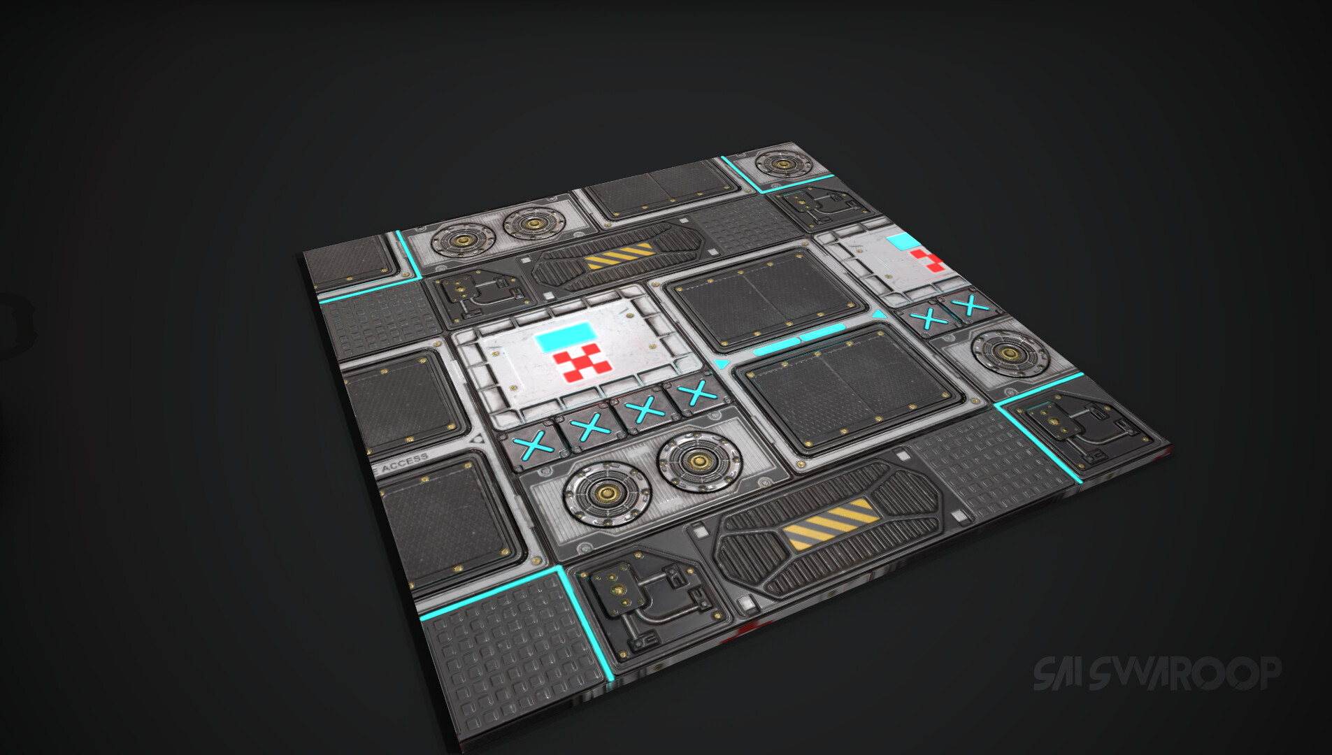 Sai Swaroop - Sci-Fi Power Up and Floor Panel Modular Assets