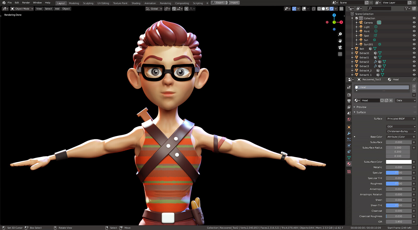 Phong Ly - Stylized Character Boy - Blender
