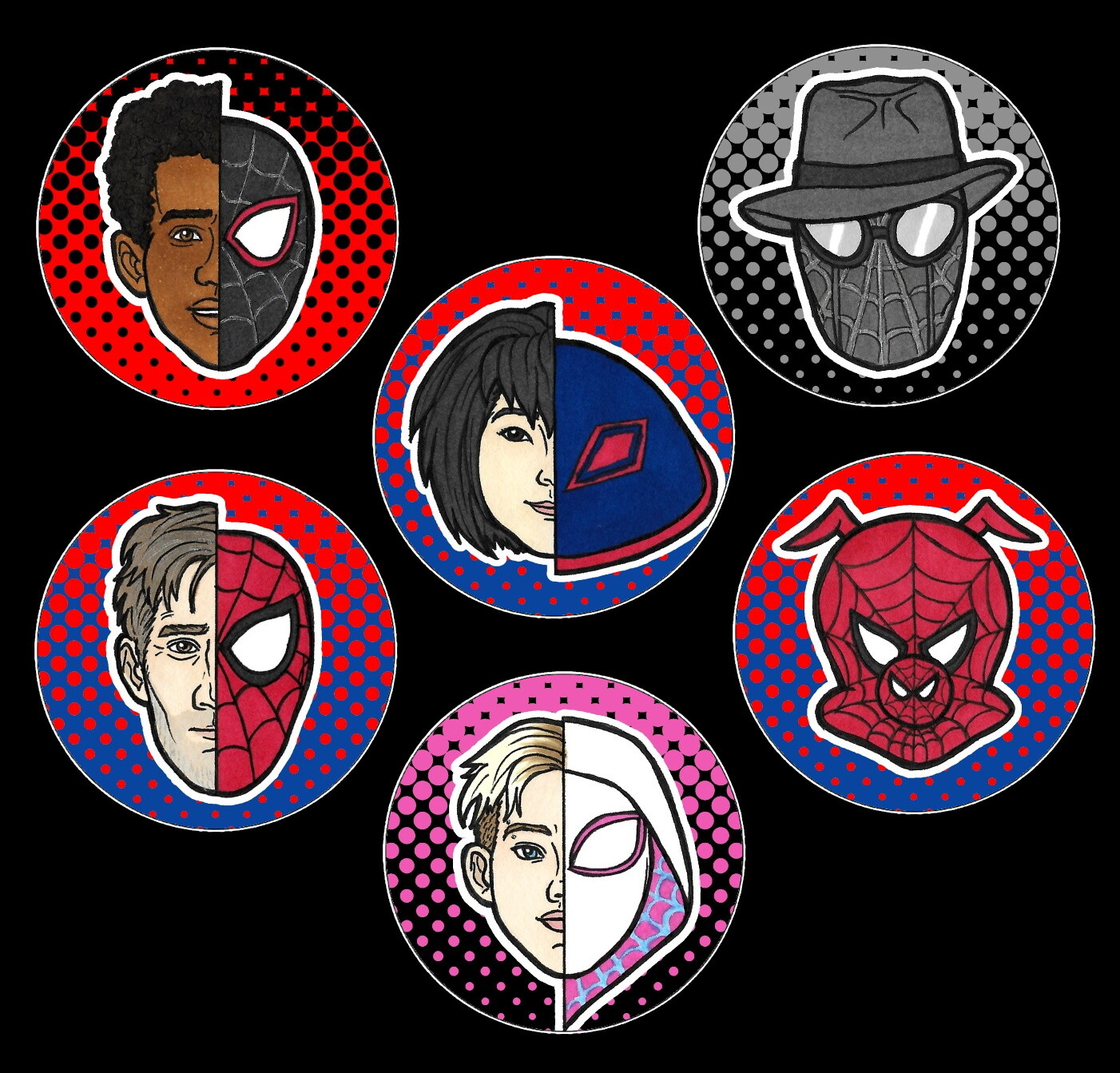 ArtStation - Badge Designs - Spider-Man: Into the Spider-Verse