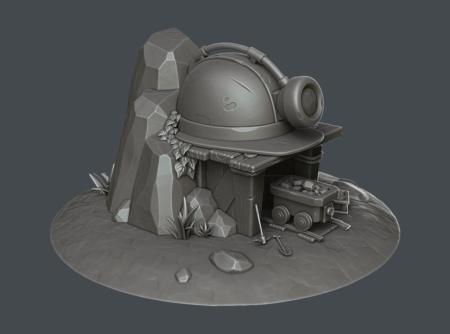 ArtStation - Stylized cartoon mine [WIP]