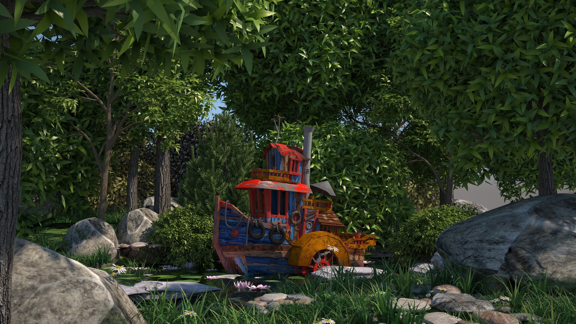 ArtStation - boat house