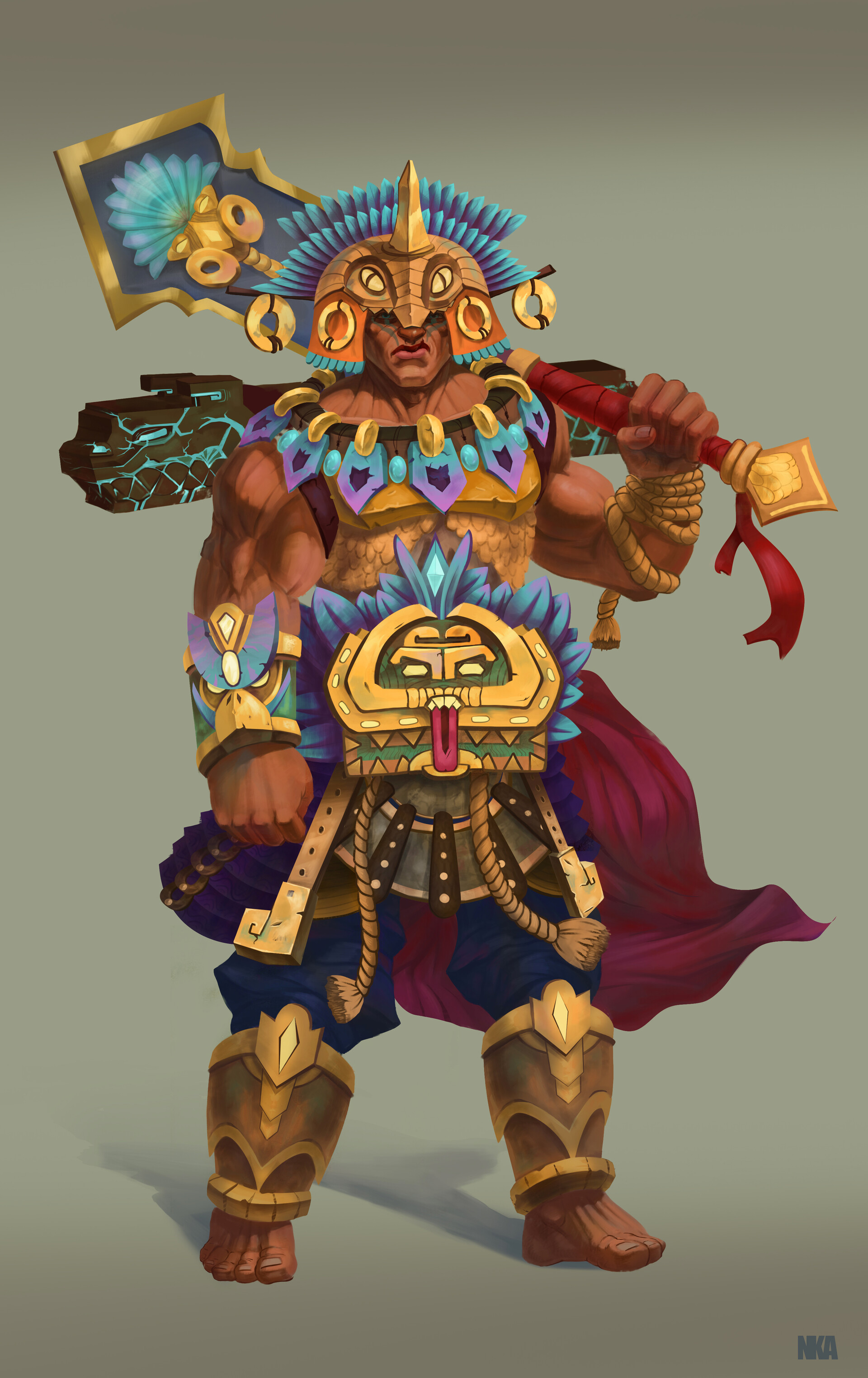 ArtStation - Mayan fighter