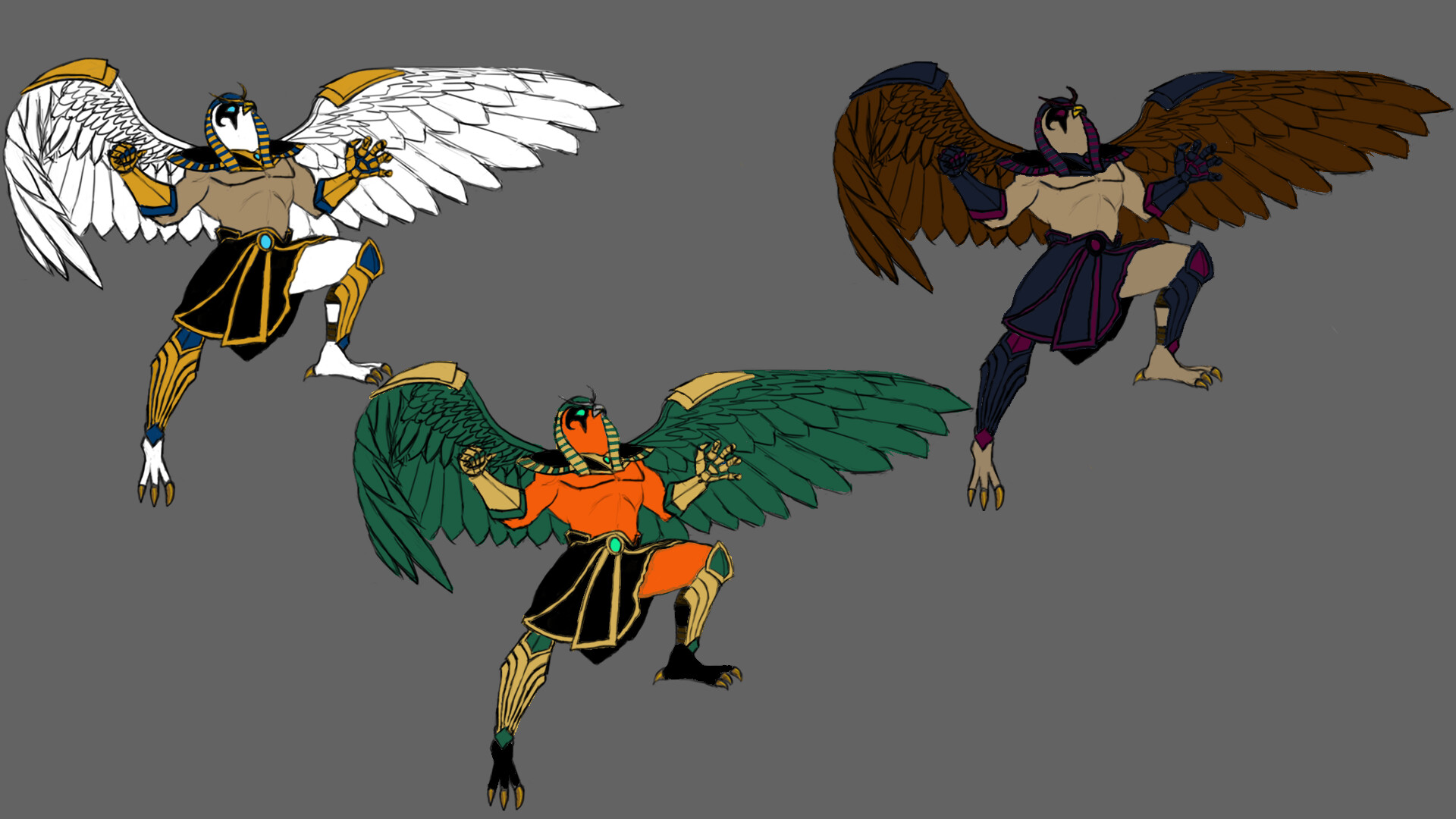 ArtStation - Horus character colour design