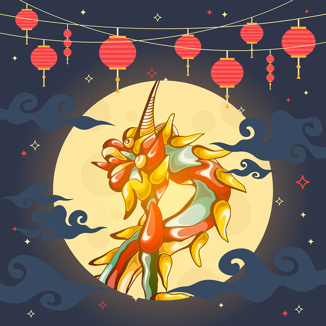 how to draw a vietnamese dragon