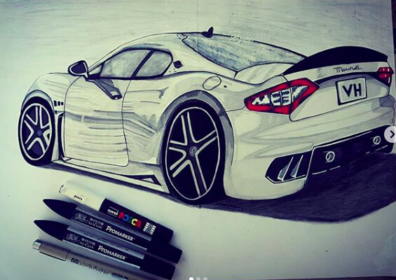 ArtStation - Maserati drawing