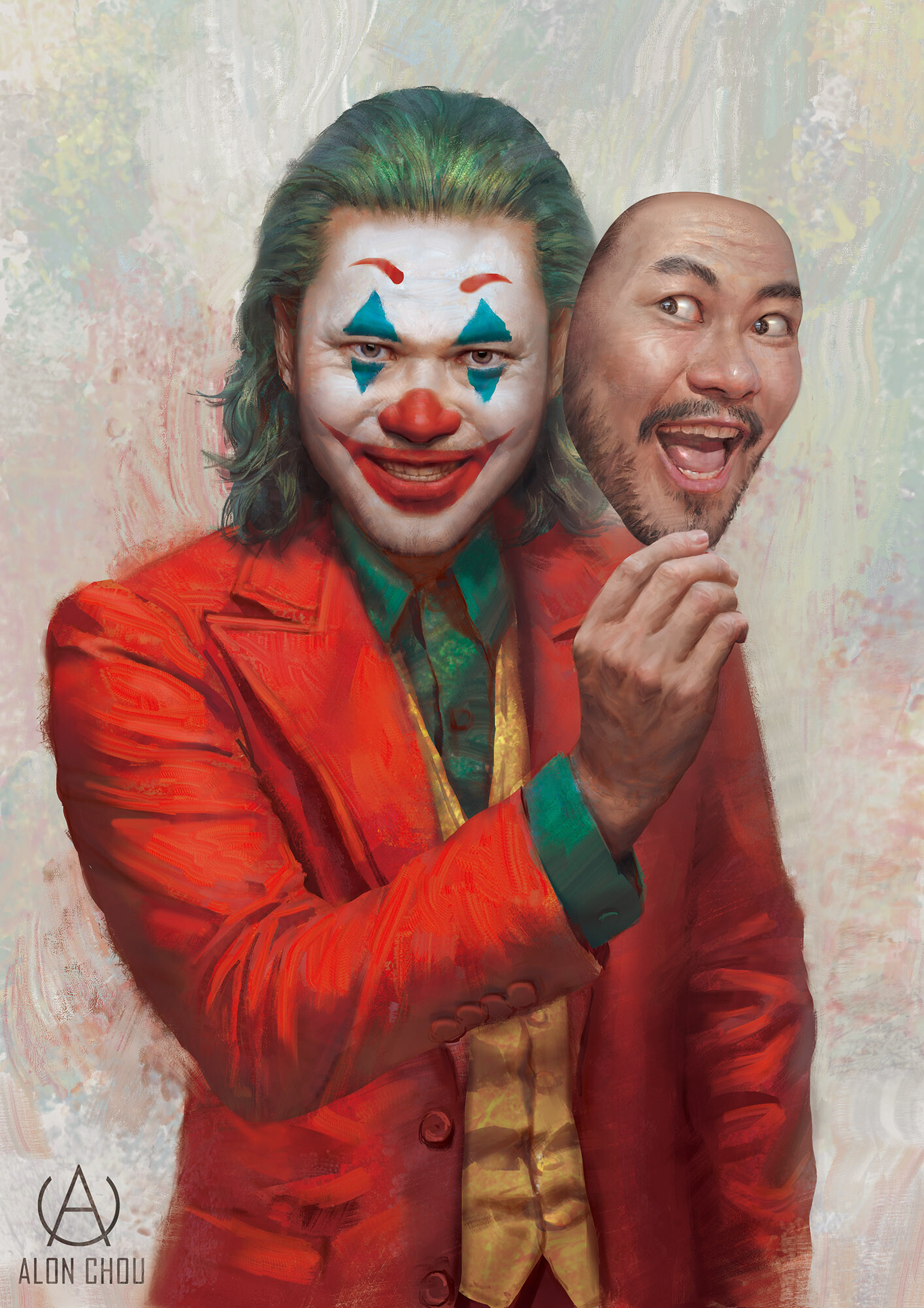 ArtStation - Double Face Portrait -Painting Time-Lapse