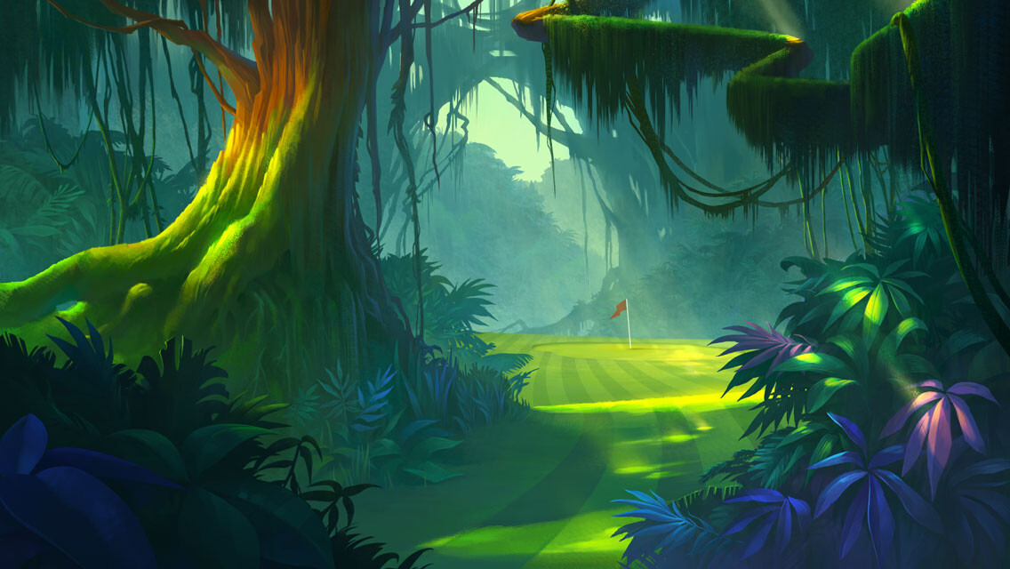 ArtStation - Fairway Solitaire Main game screen Background Painting