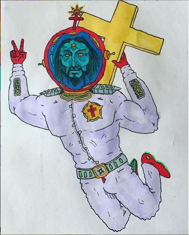 ArtStation - Space Jesus concept- Space Jesus