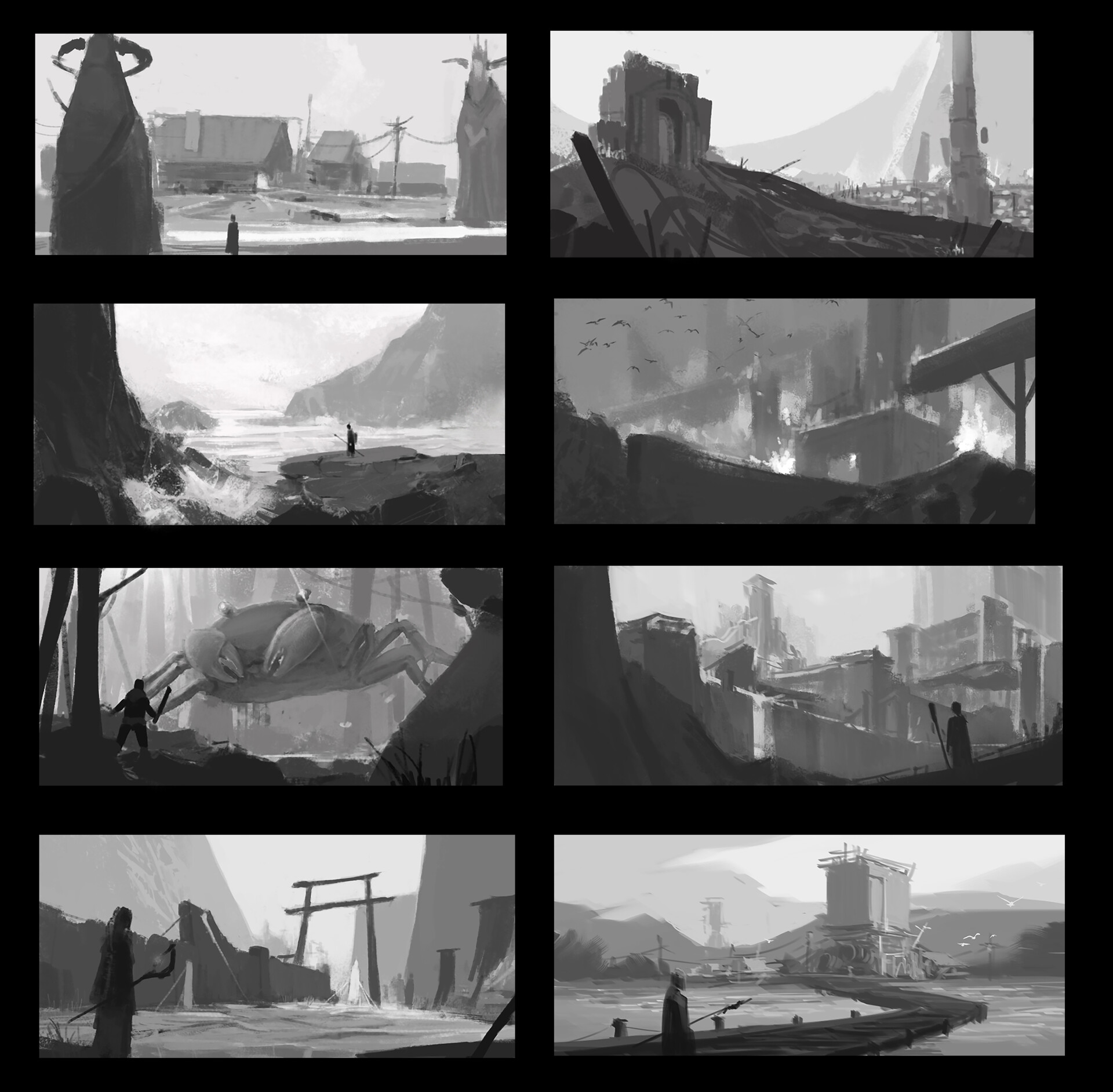 ArtStation - Composition Sketches