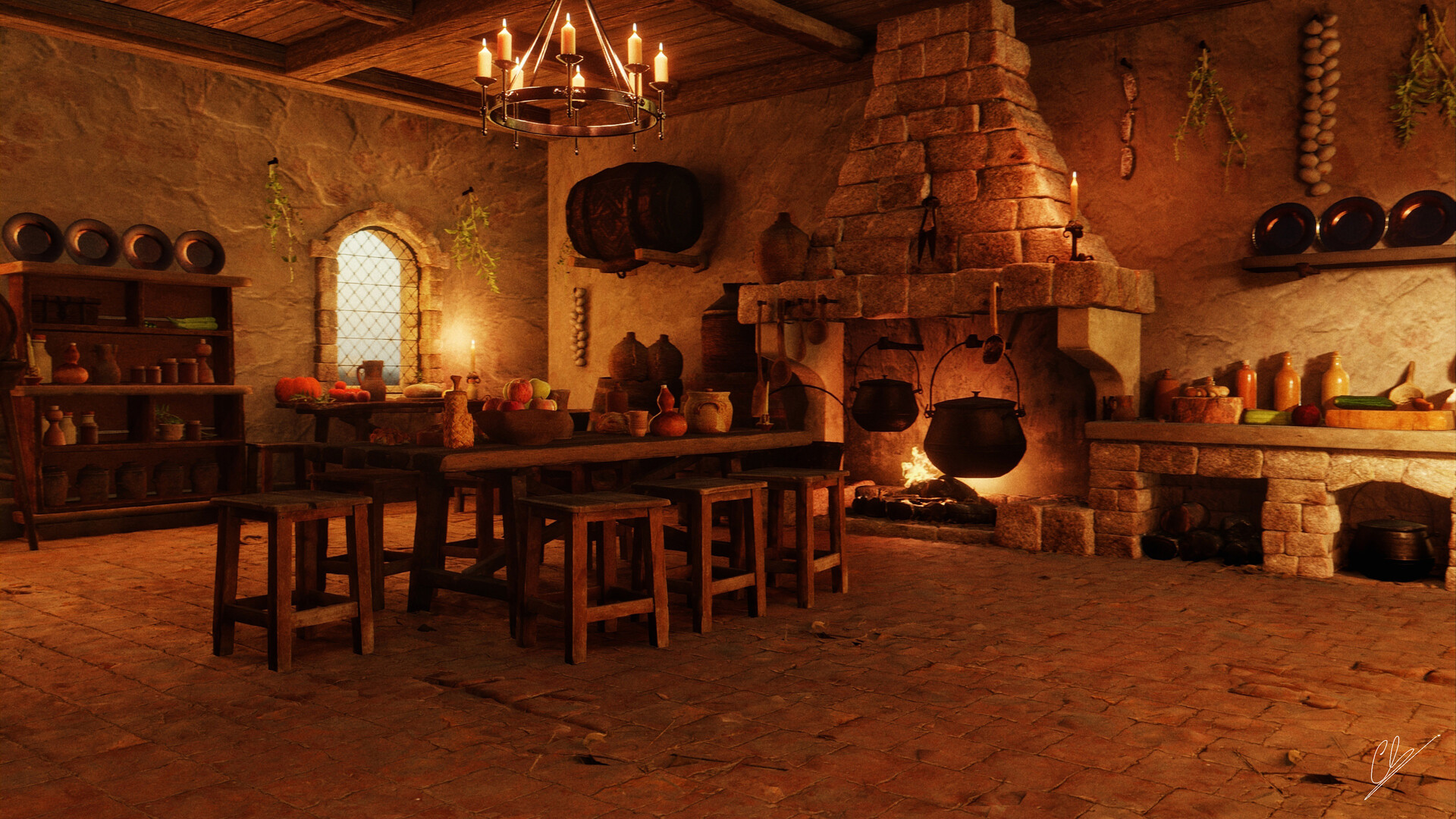 Medieval Manor Kitchen
