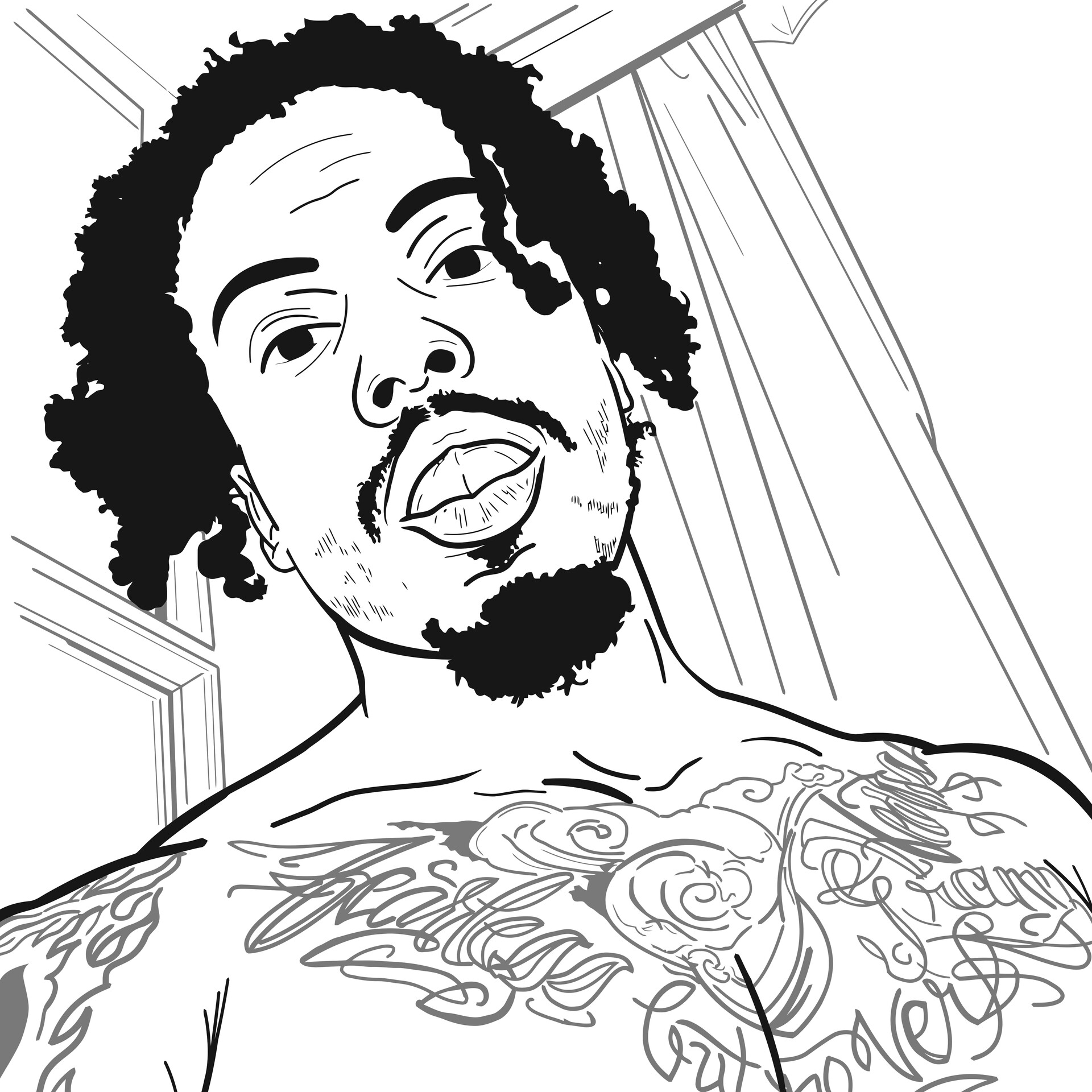 tupac coloring page printable