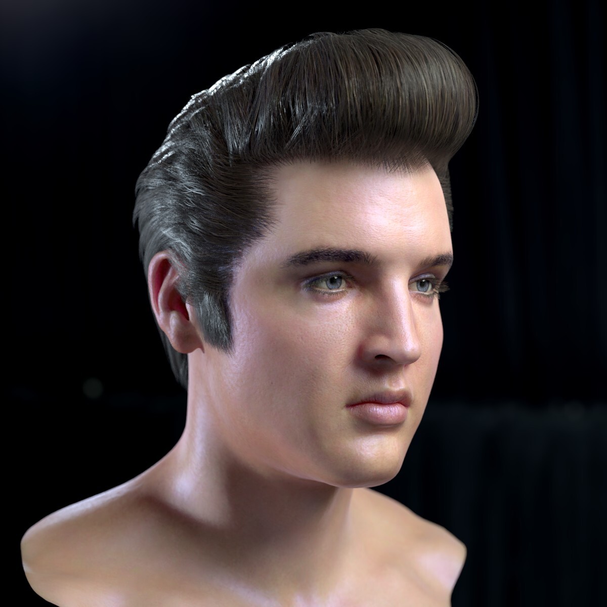 Stephan Plotnicov - 3d model Elvis Presley head