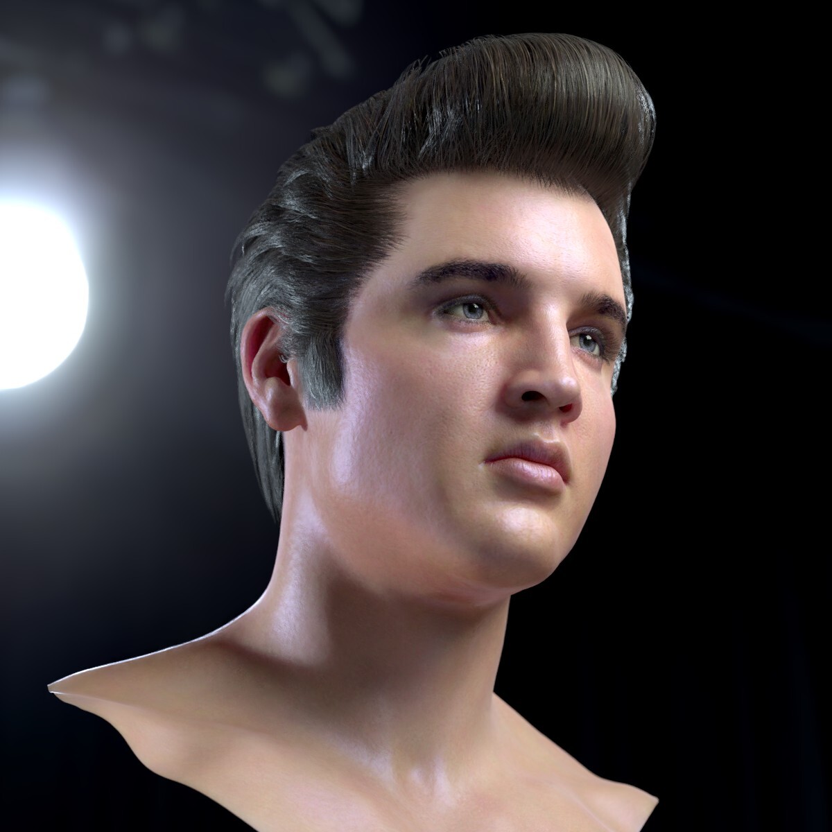 Stephan Plotnicov - 3d model Elvis Presley head